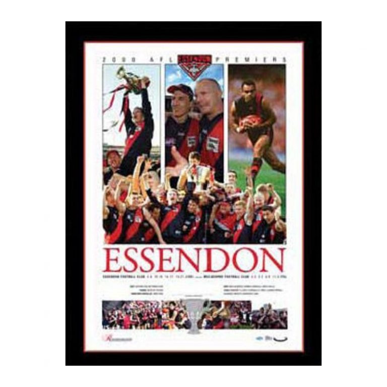 Essendon Bombers - Signed and Framed 2000 AFL Premiership Print ...