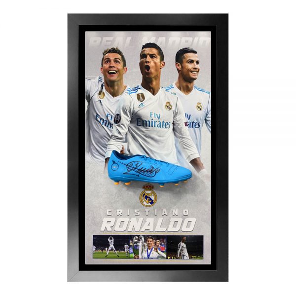 Soccer - Cristiano Ronaldo Real Madrid Signed & Framed Boot ...