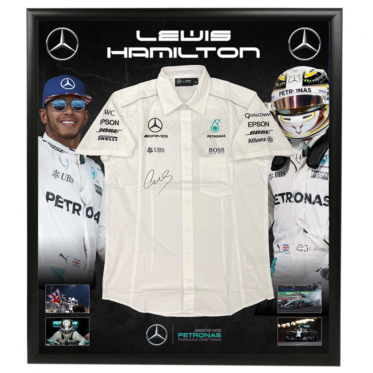 Motorsport - Formula 1 - Lewis Hamilton Signed & Framed Shirt ...