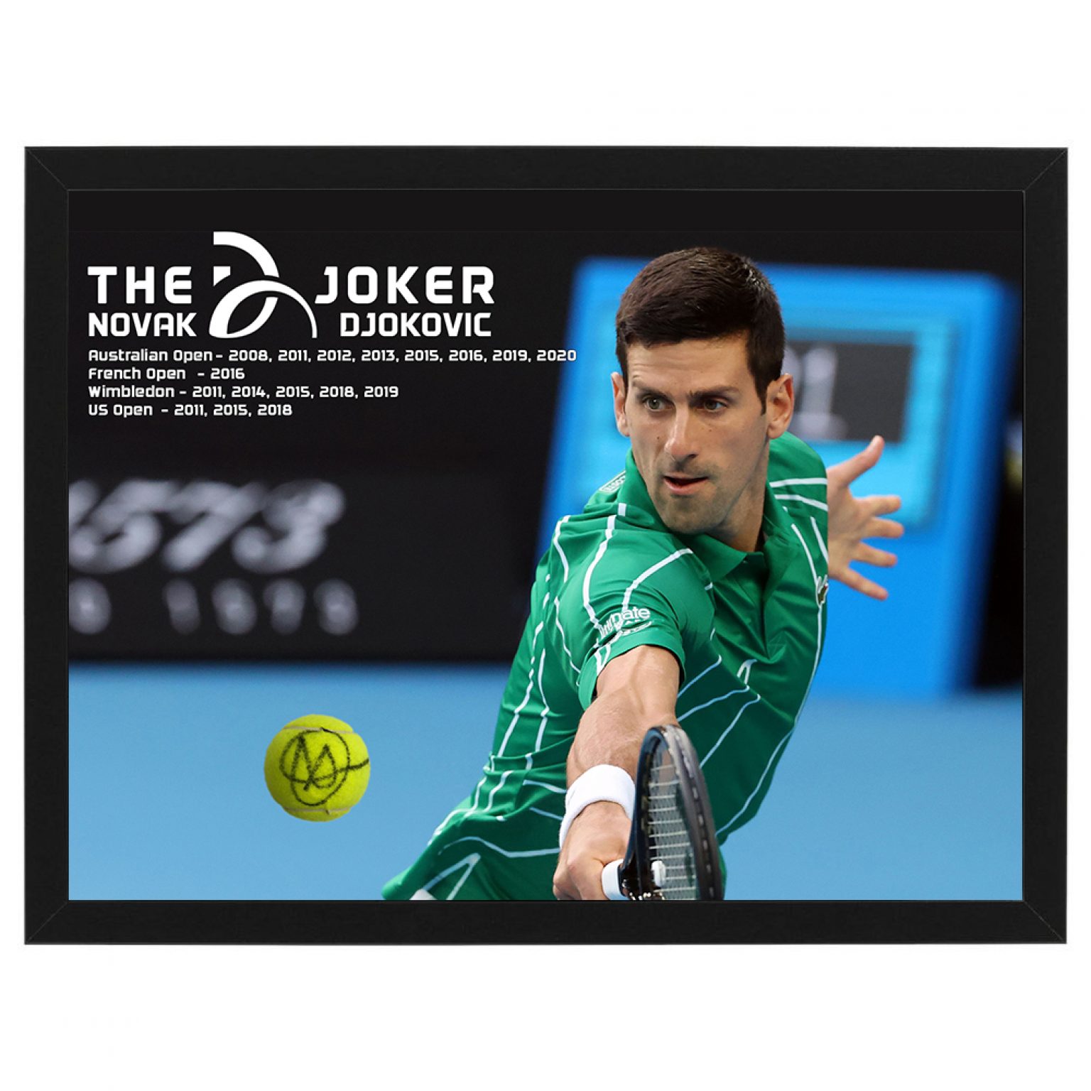 Tennis - Novak Djokovic Signed & Framed Tennis Ball | Taylormade ...