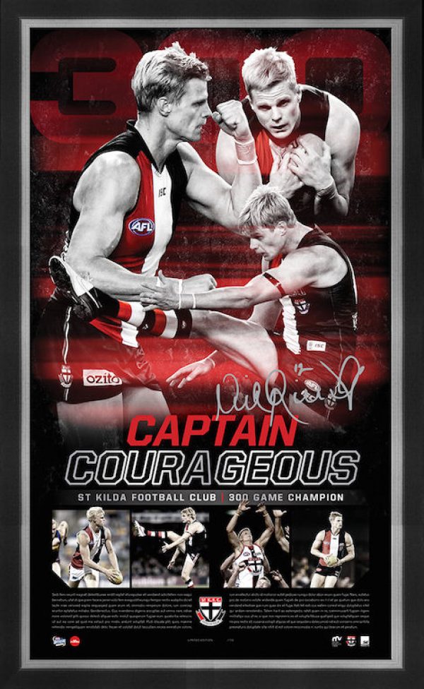 St Kilda Saints - Nick Riewoldt Signed & Framed Limited Edition Captain ...