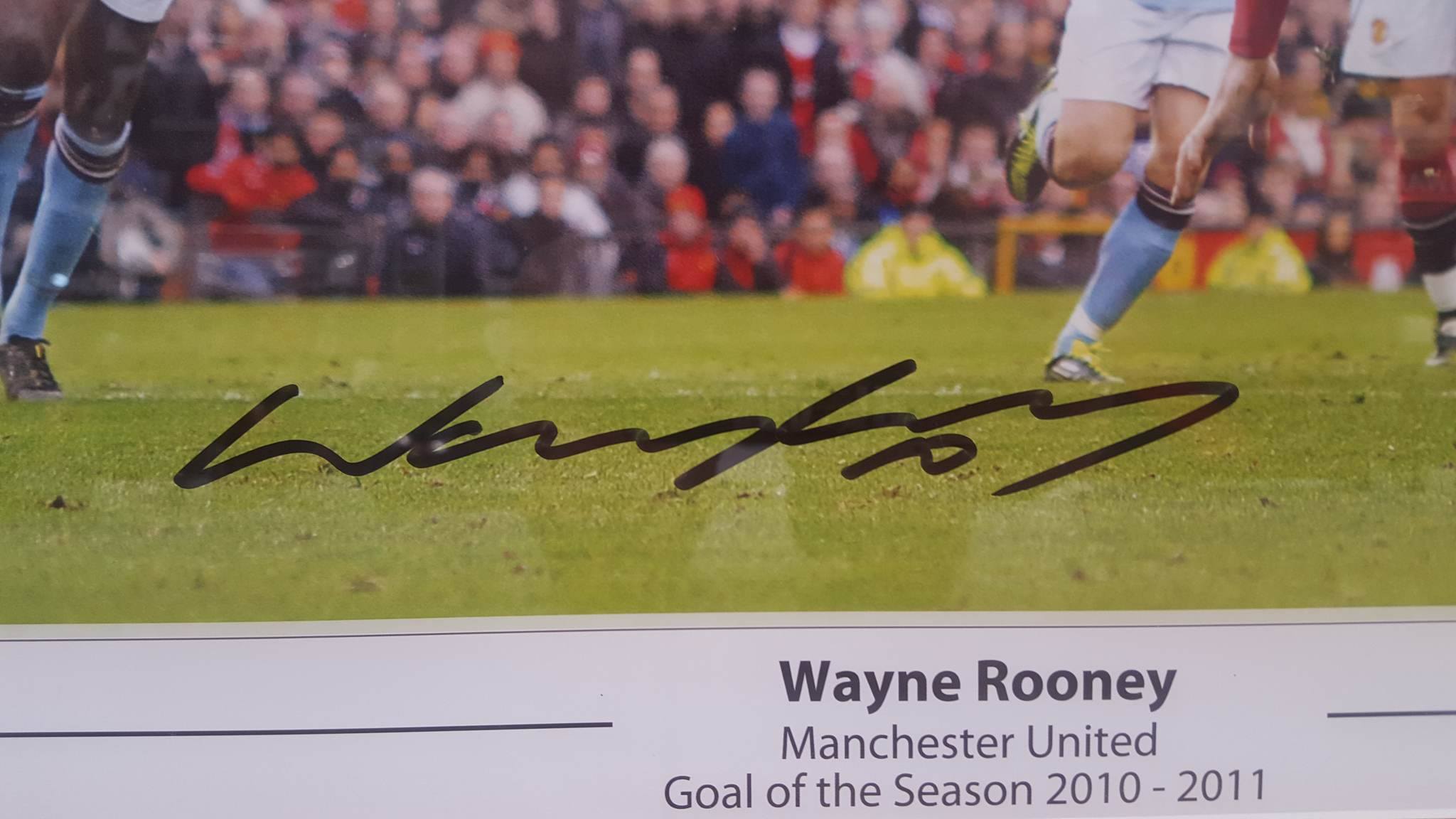 Soccer - Wayne Rooney Manchester United Signed & Framed "Goal of The ...