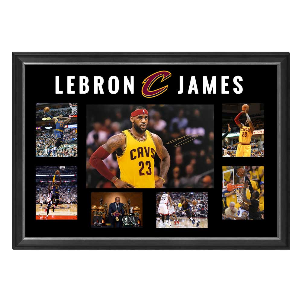 Cinnabon Lebron Shirt Framed LeBron James Jersey - 35x39" Cleveland Red ...