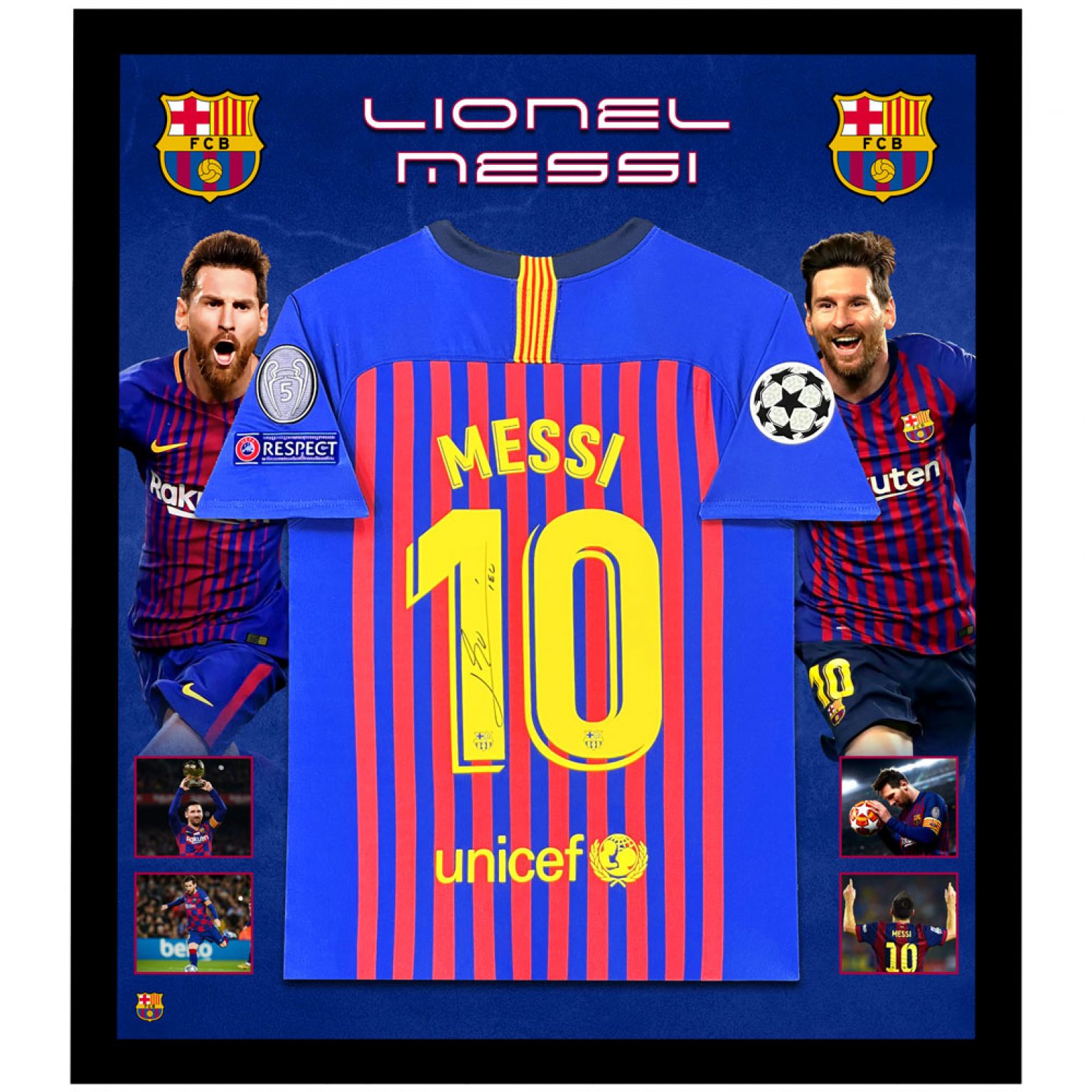 Soccer – Lionel Messi Signed & Framed FC Barcelona Jersey | Taylormade ...