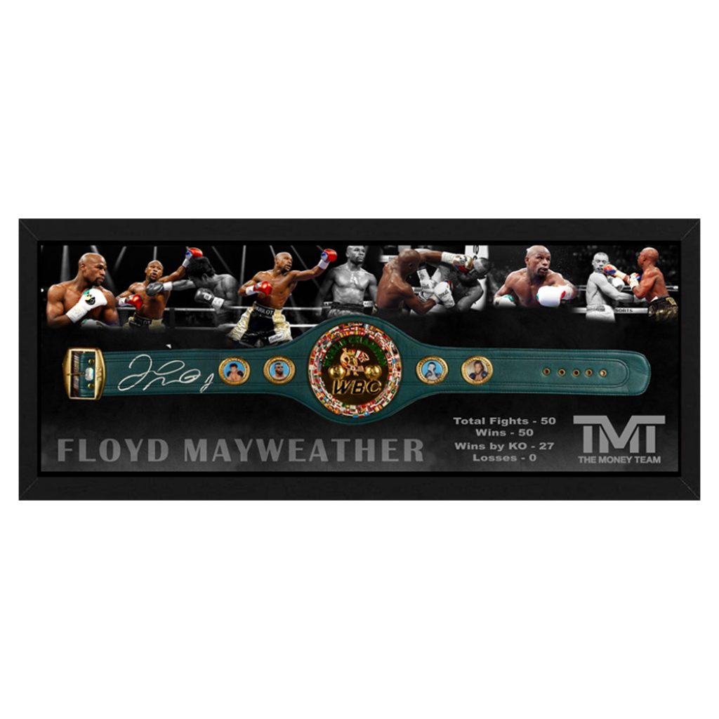 Boxing - Floyd Mayweather Signed and Framed Heavyweight Champions Belt ...