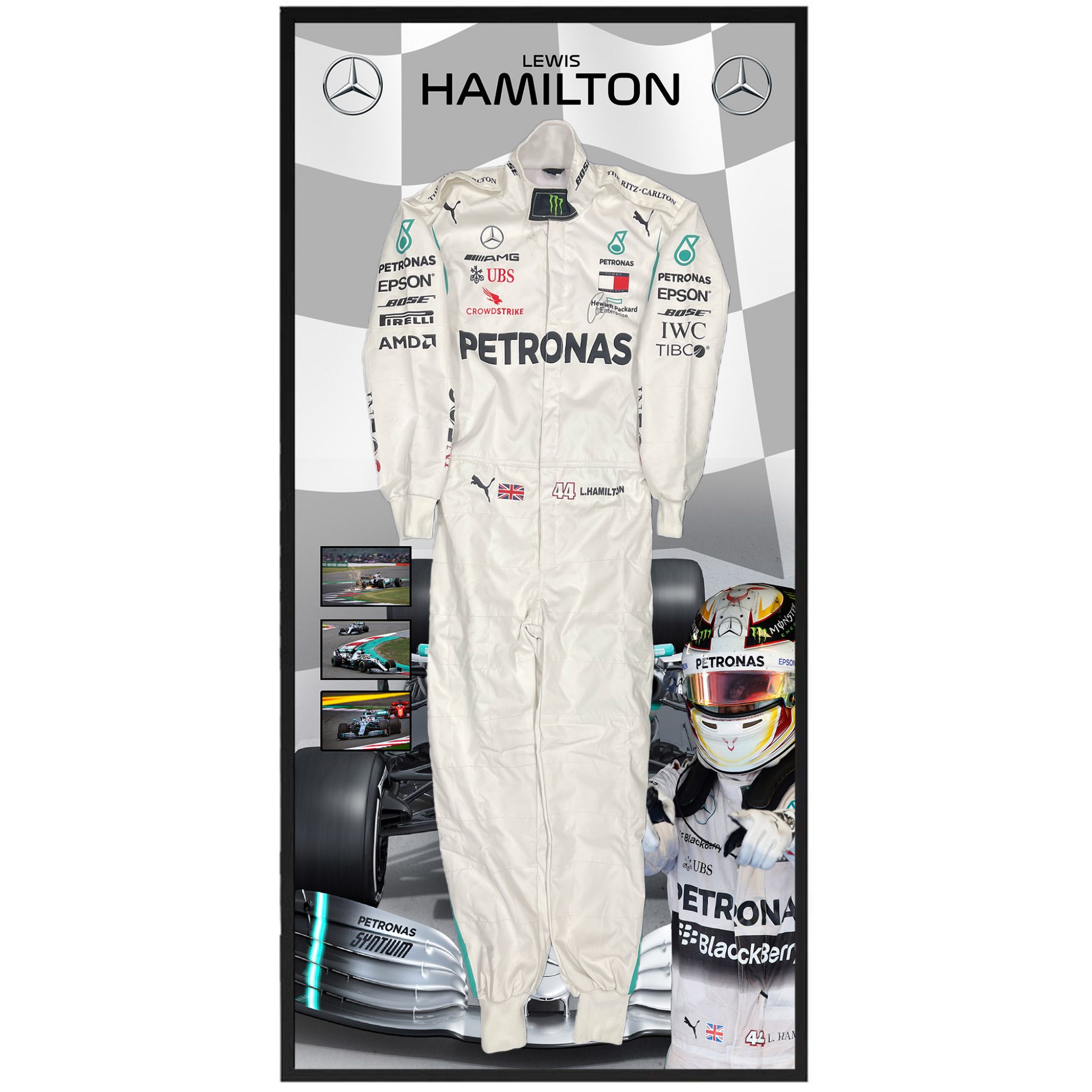 Lewis Hamilton Signed & Framed Full Size Formula One Race Suit ...