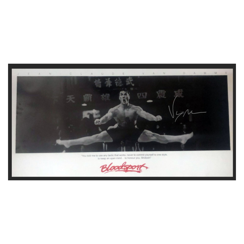 Jean Claude Van Damme - Signed & Framed Splits Poster | Taylormade ...