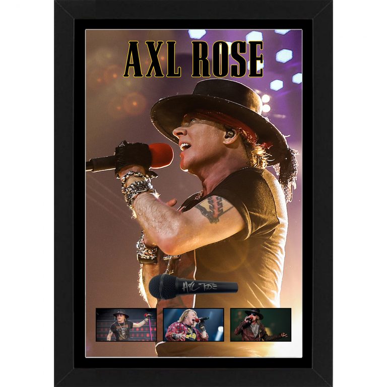 Axl Rose - Guns N' Roses Signed & Framed Microphone Deluxe Display ...