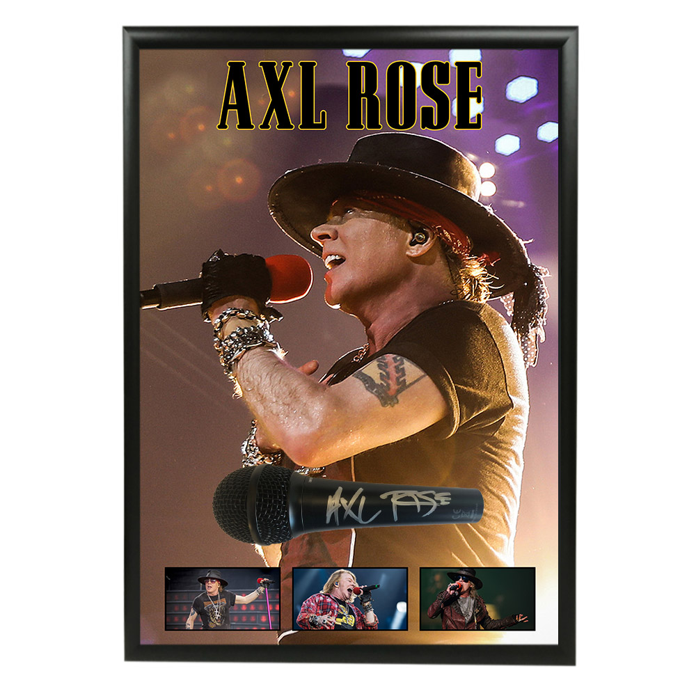 Axl Rose - Guns N' Roses Signed & Framed Microphone Deluxe Display ...