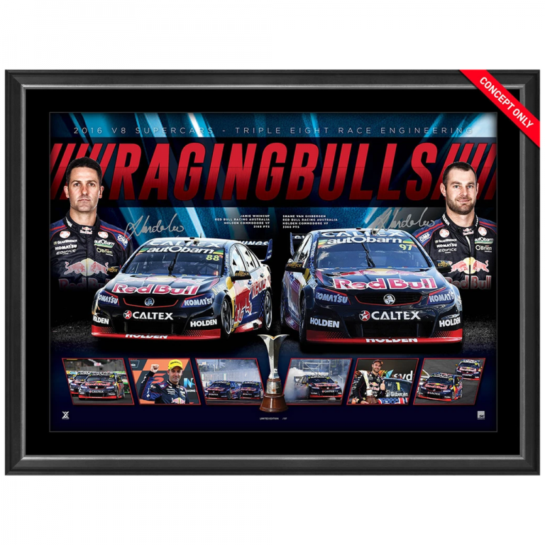 V8 Supercars - Jamie Whincup & Shane Van Gisbergen Signed & Framed ...