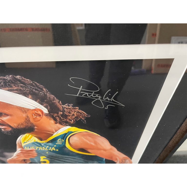 Olympics - Patty Mills Signed & Framed Limited Edition Tokyo 2020 Icon ...
