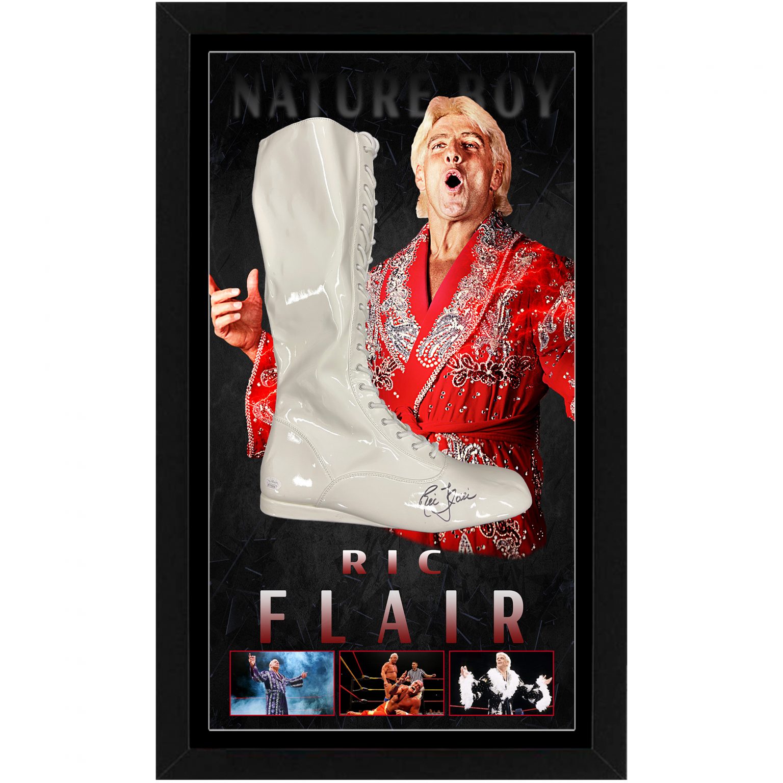 WWE - Ric Flair Signed & Framed Wrestling Boot (JSA COA) | Taylormade ...