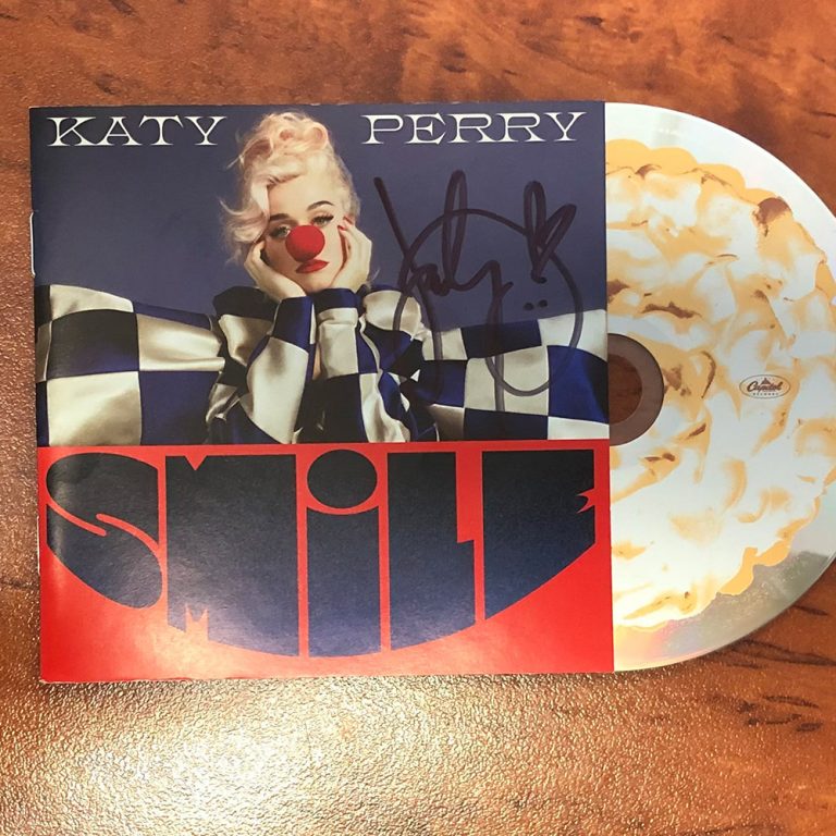 Katy Perry - Signed & Framed Smile Album Cover Deluxe Display (JSA COA ...