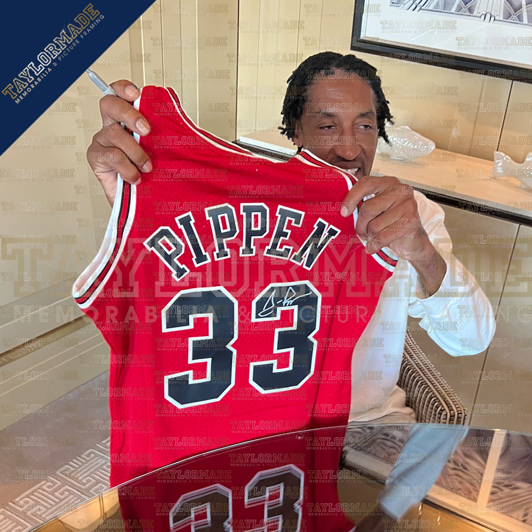 Basketball - Scottie Pippen Signed Framed Chicago Bulls Wild Life HWC ...