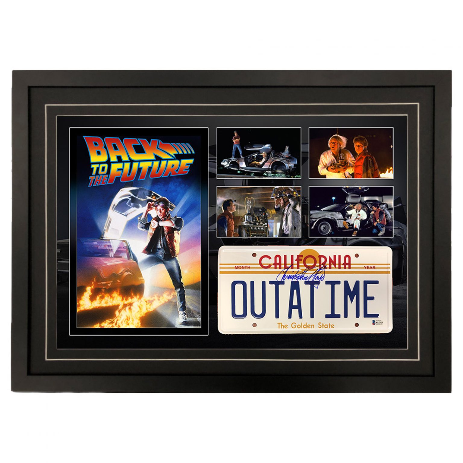 Back To The Future - Christopher Lloyd Signed & Framed License Plate ...