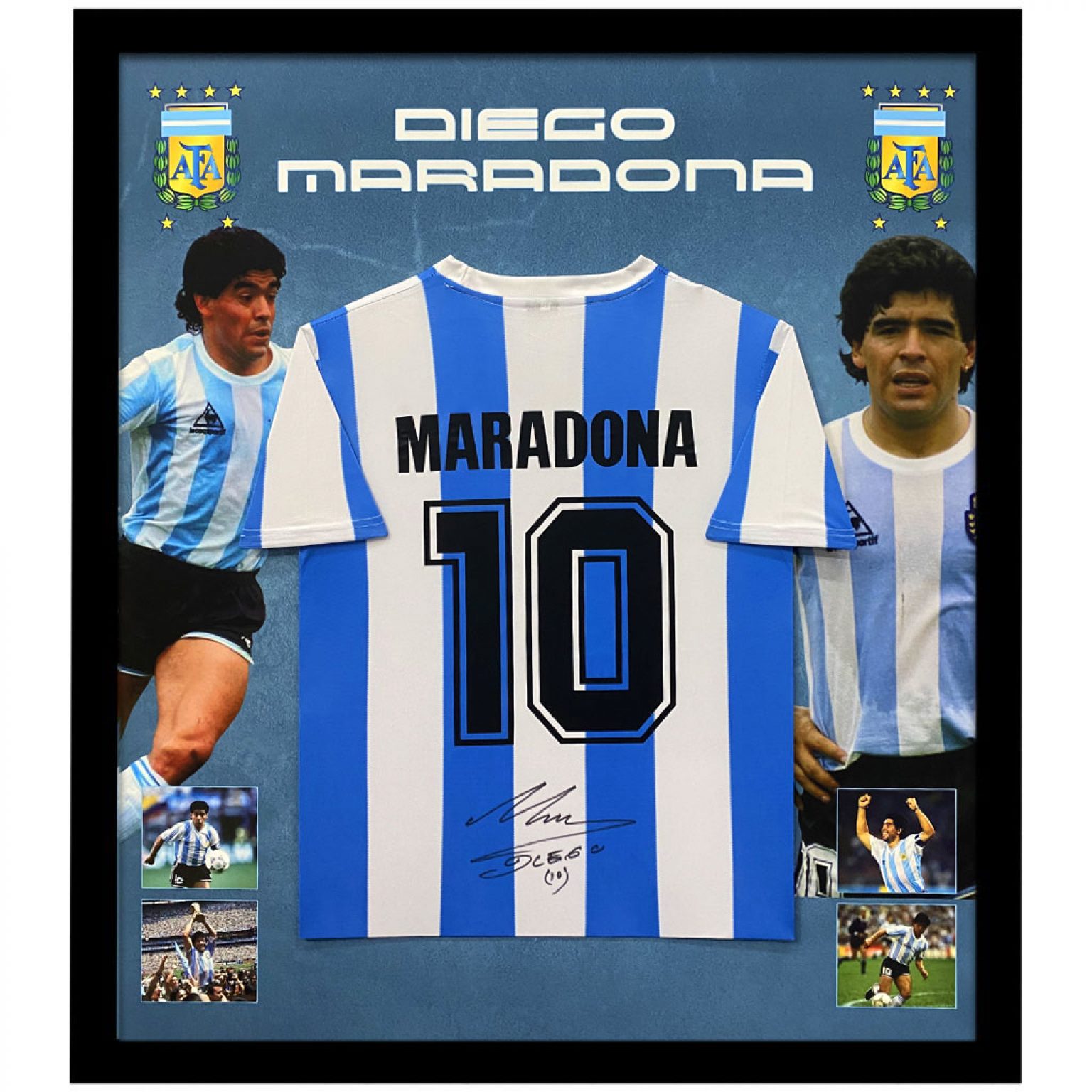 Soccer - Maradona Signed & Framed Argentina Jersey | Taylormade ...