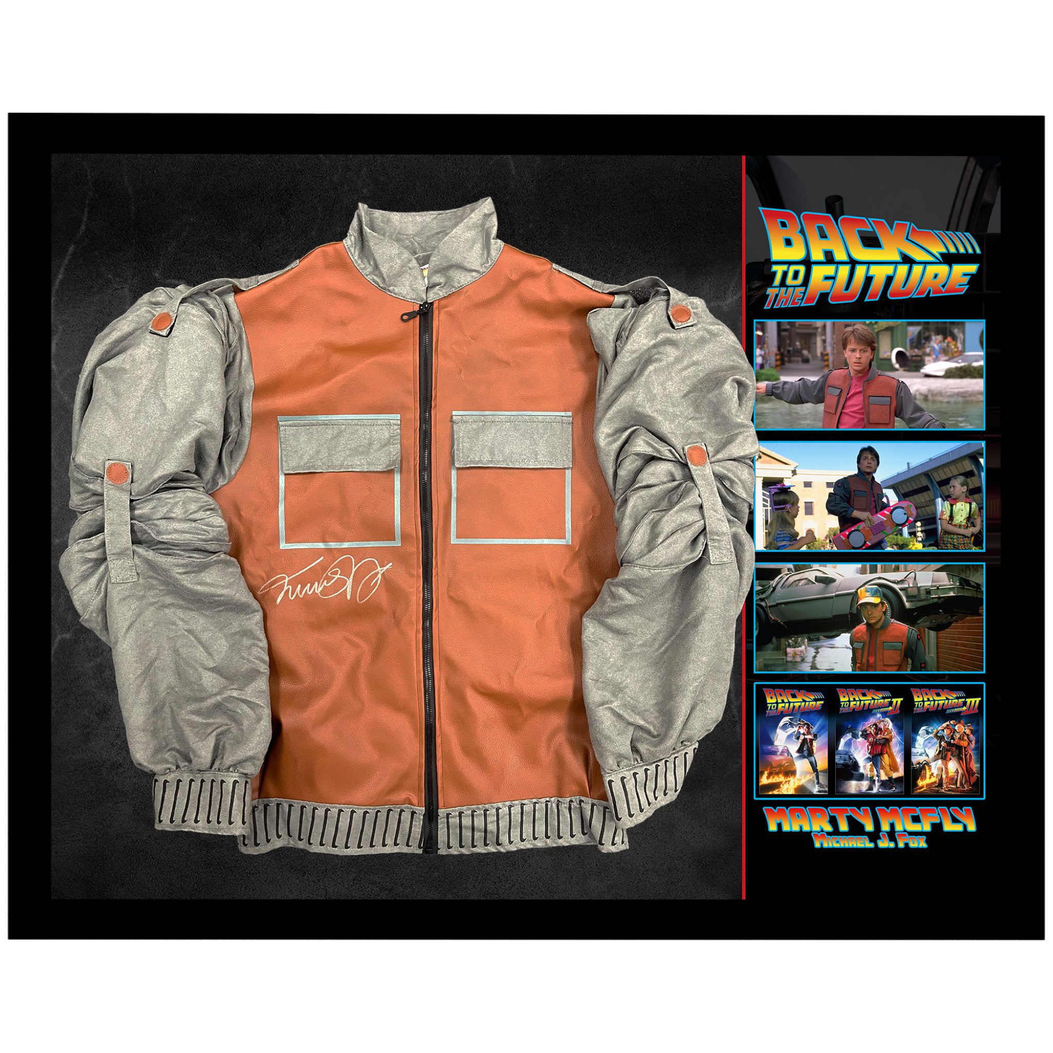 Michael J Fox - "Back to the Future" Signed & Framed Marty McFly Jacket ...