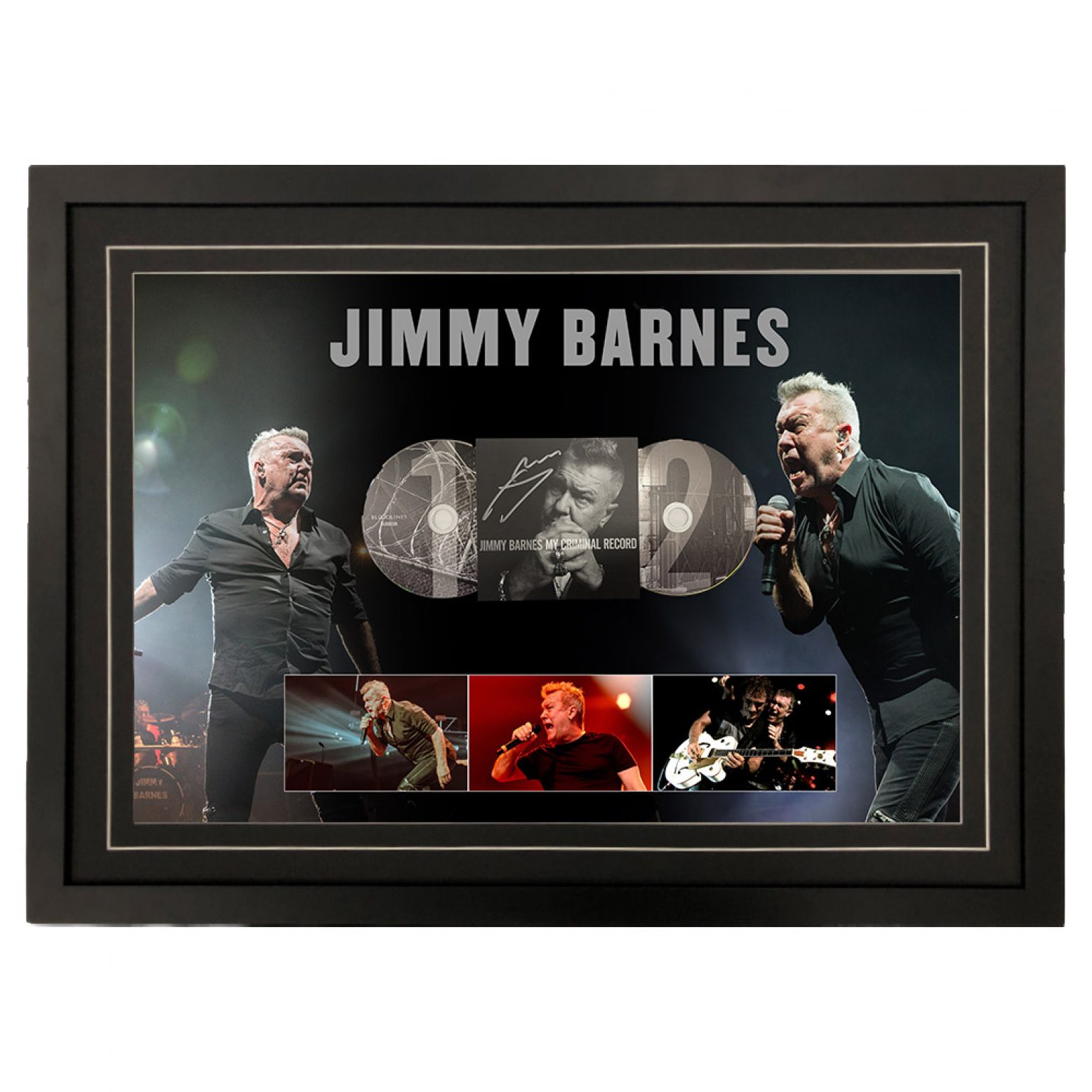 Jimmy Barnes - Signed & Framed My Criminal Record CD Card Deluxe ...