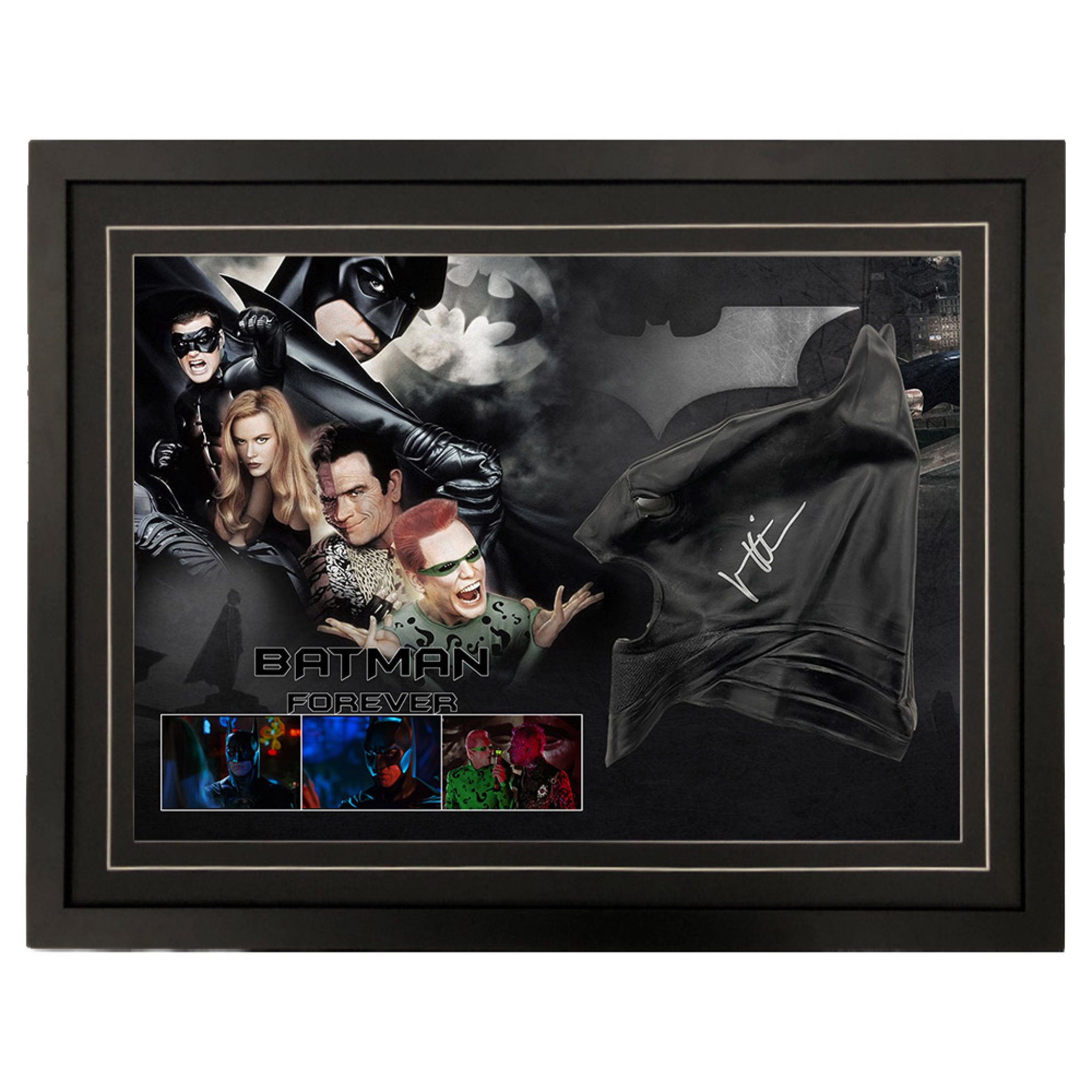 Batman Forever - Val Kilmer Signed & Framed Batman Mask | Taylormade ...