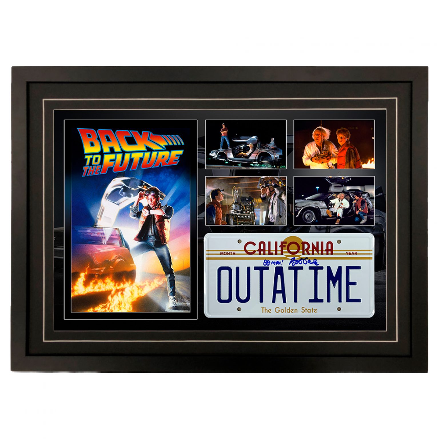 Back to the Future - Bob Gale Signed & Framed License Plate (ACOA COA ...