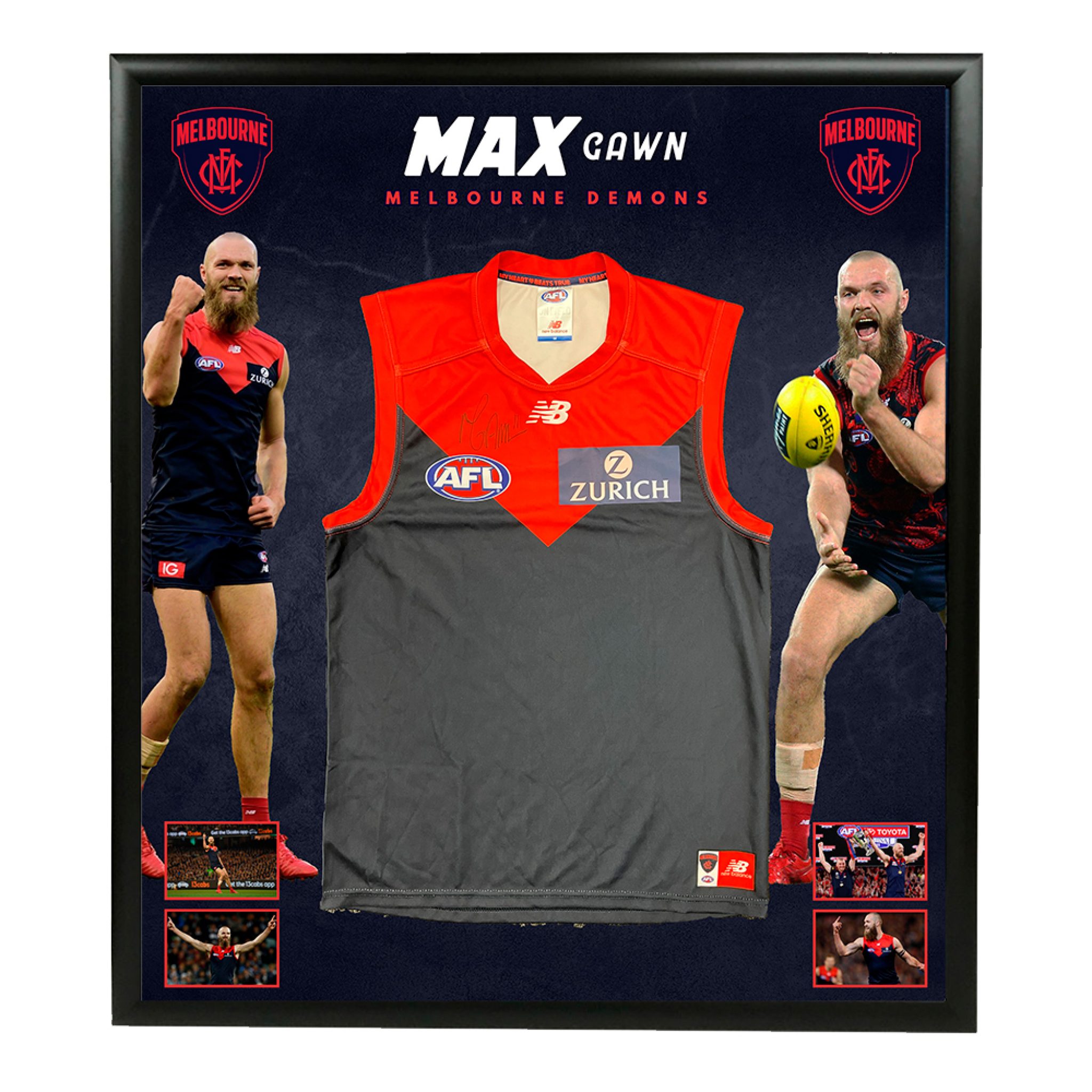 Max Gawn - Signed & Framed Melbourne Guernsey | Taylormade Memorabilia ...