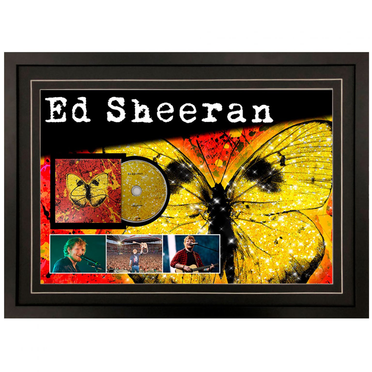 Ed Sheeran - Signed & Framed Shivers Single CD Cover Deluxe Display ...
