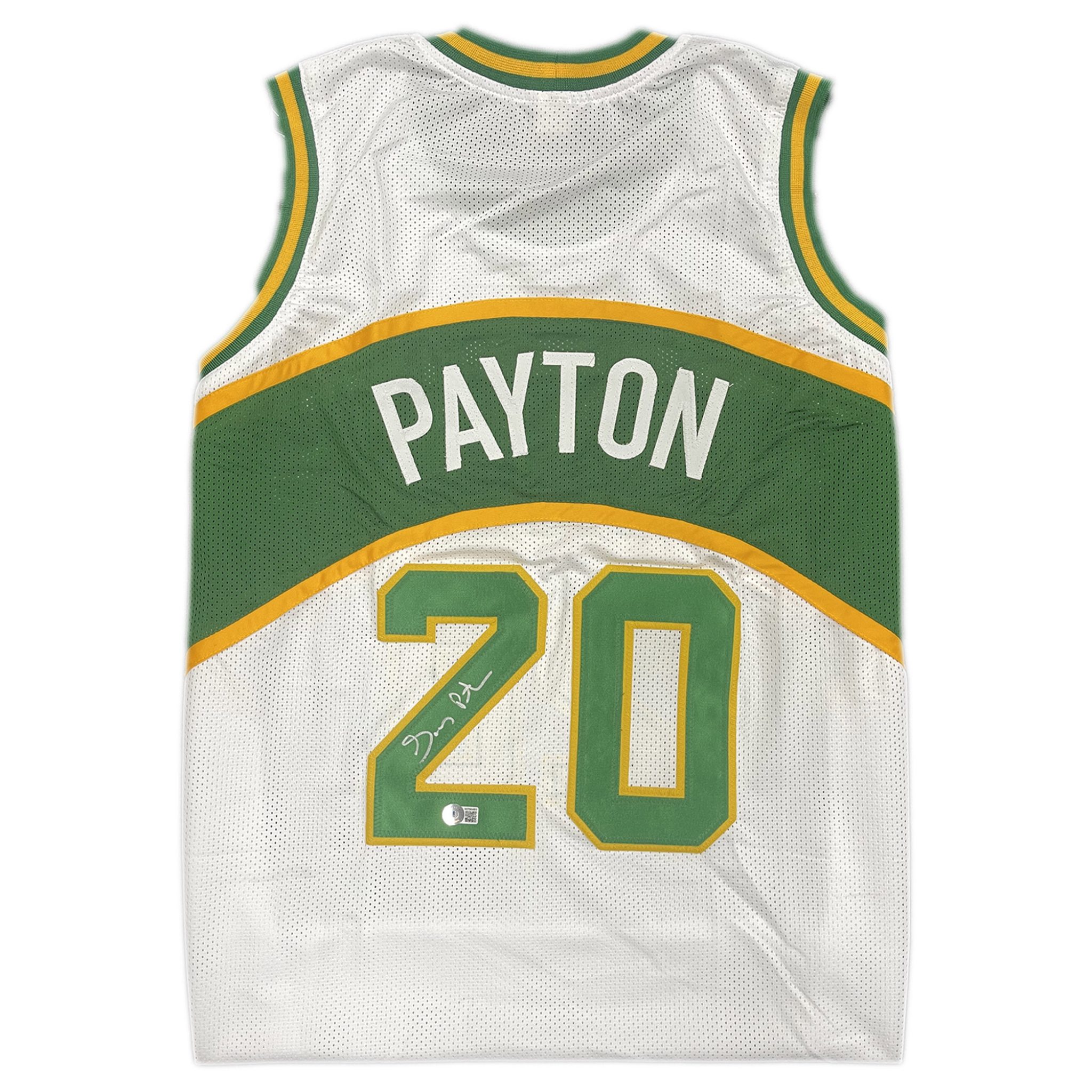 Basketball - Gary Payton Signed & Framed Seattle Supersonics Jersey ...