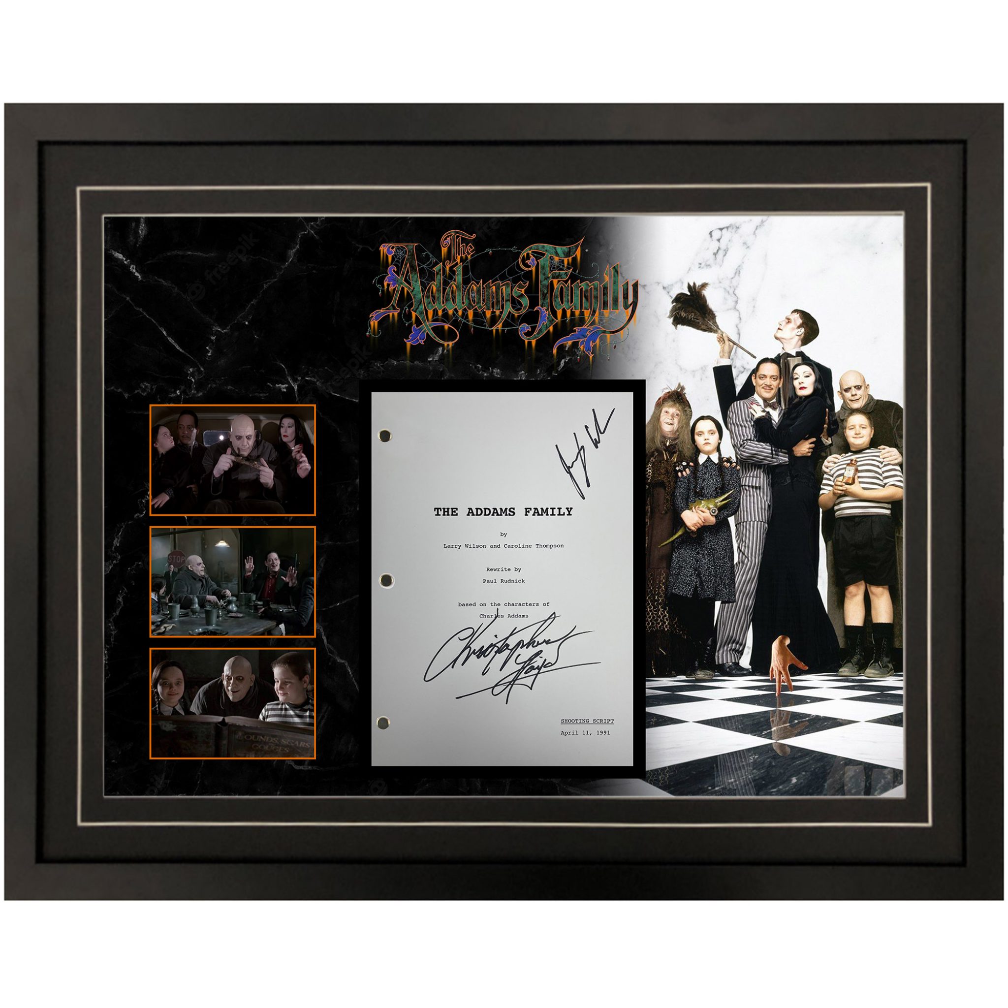 The Addams Family - Christopher Lloyd & Jimmy Workman Signed & Framed ...