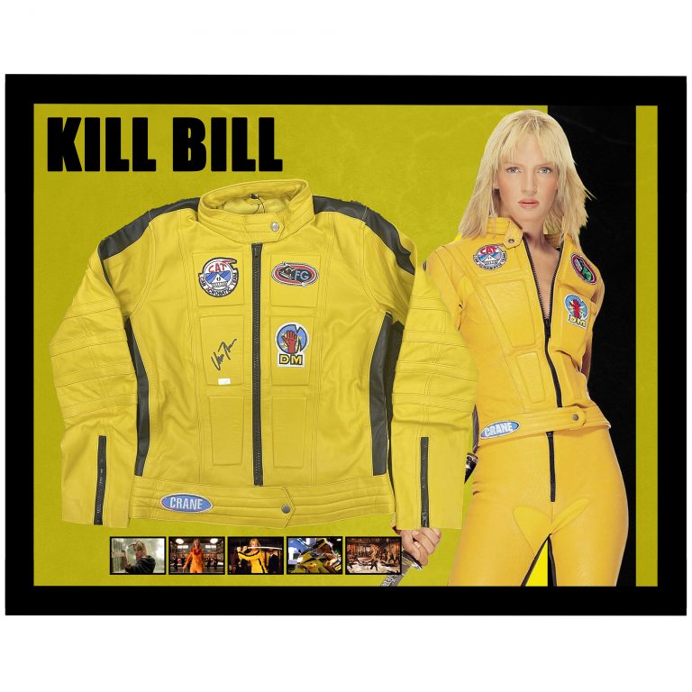 Uma Thurman - "Kill Bill" Signed & Framed Kill Bill The Bride Leather ...