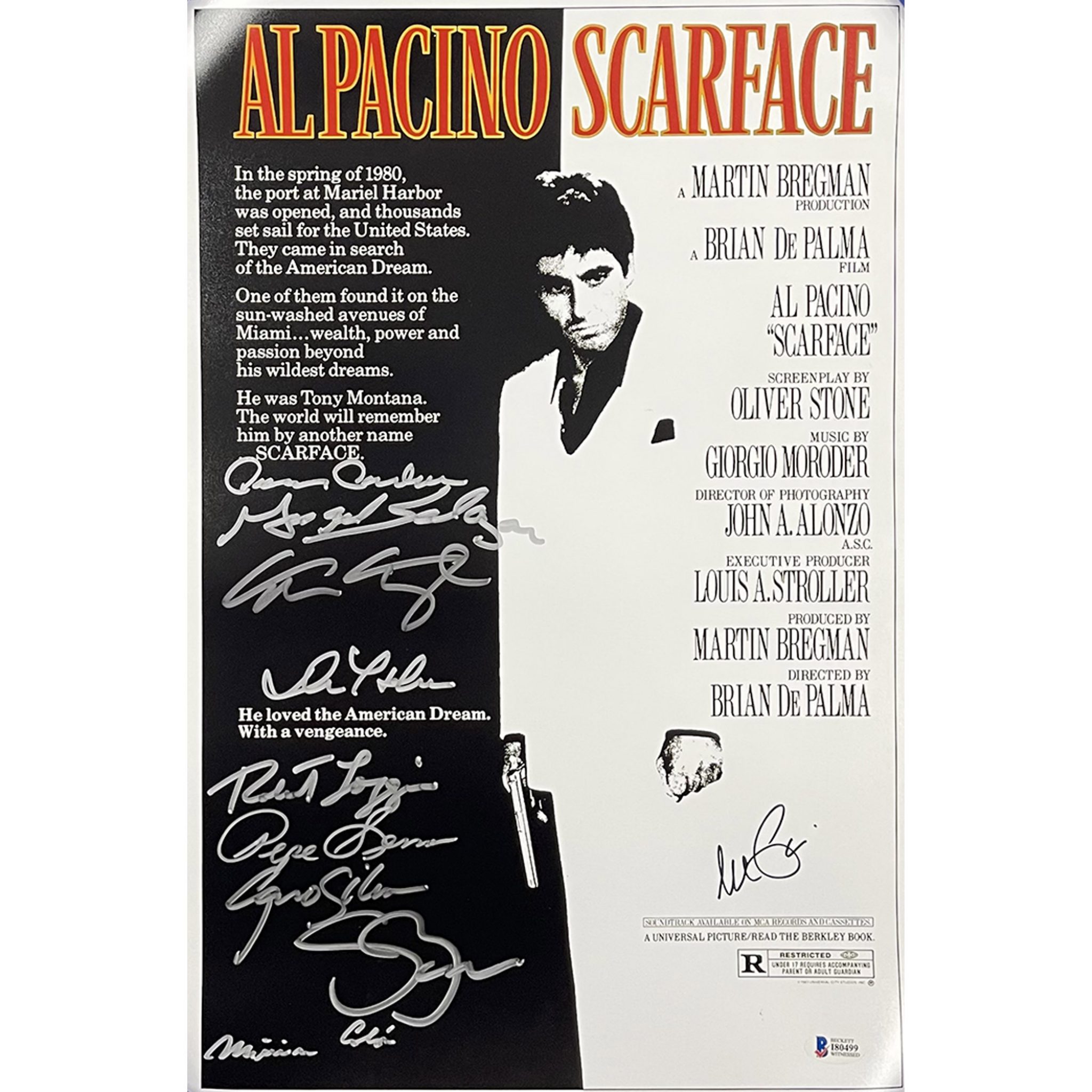 Scarface - Cast Signed & Framed 11x17 Photograph (Beckett LOA ...