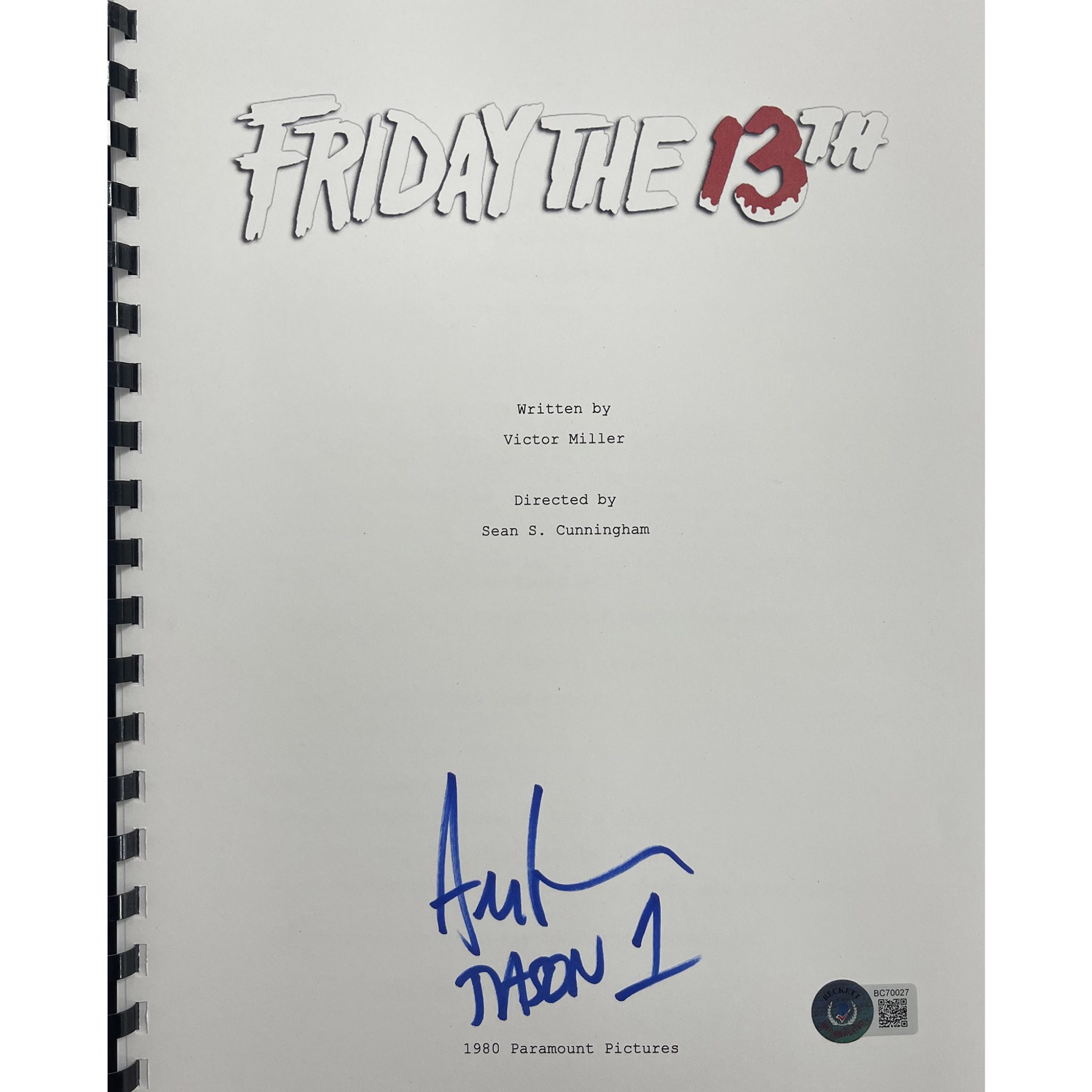 Ari Lehman - Signed & Framed "Friday The 13th" Movie Script Cover ...