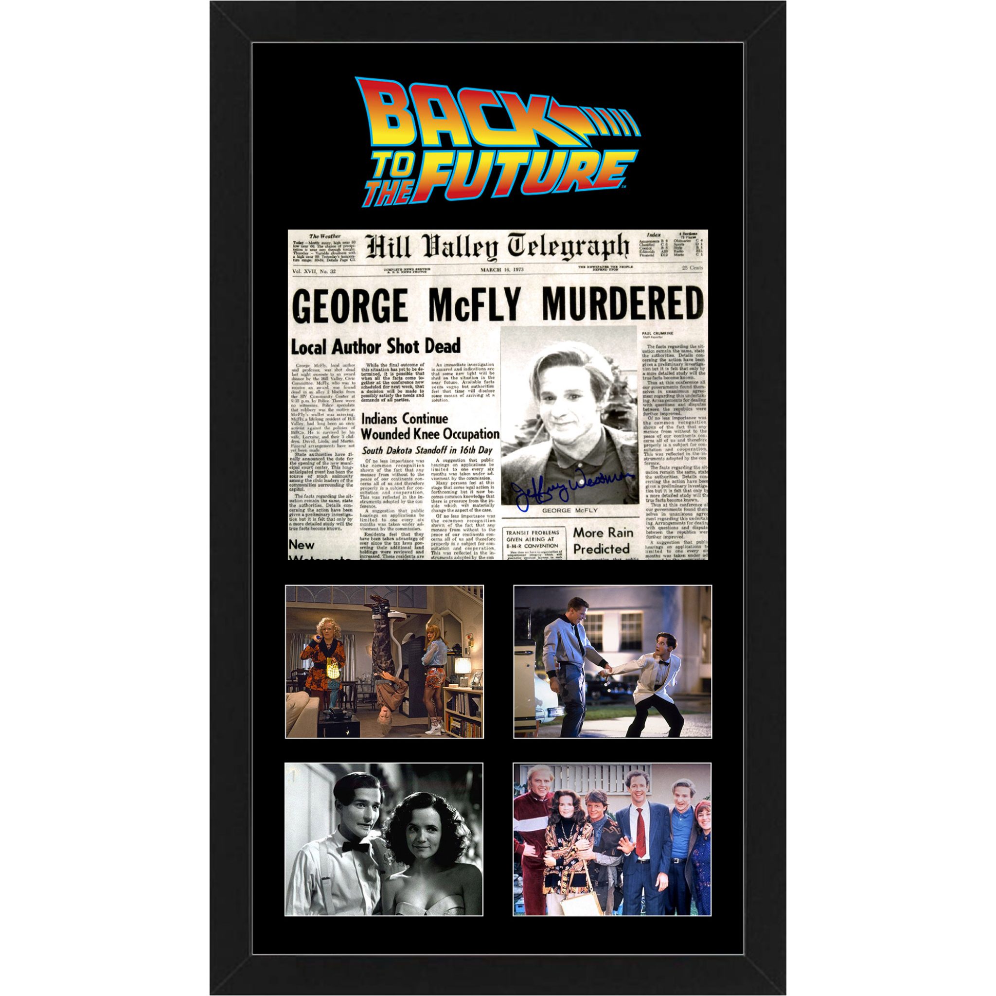 Jeffrey Weissman - "Back To The Future" George McFly Signed & Framed ...