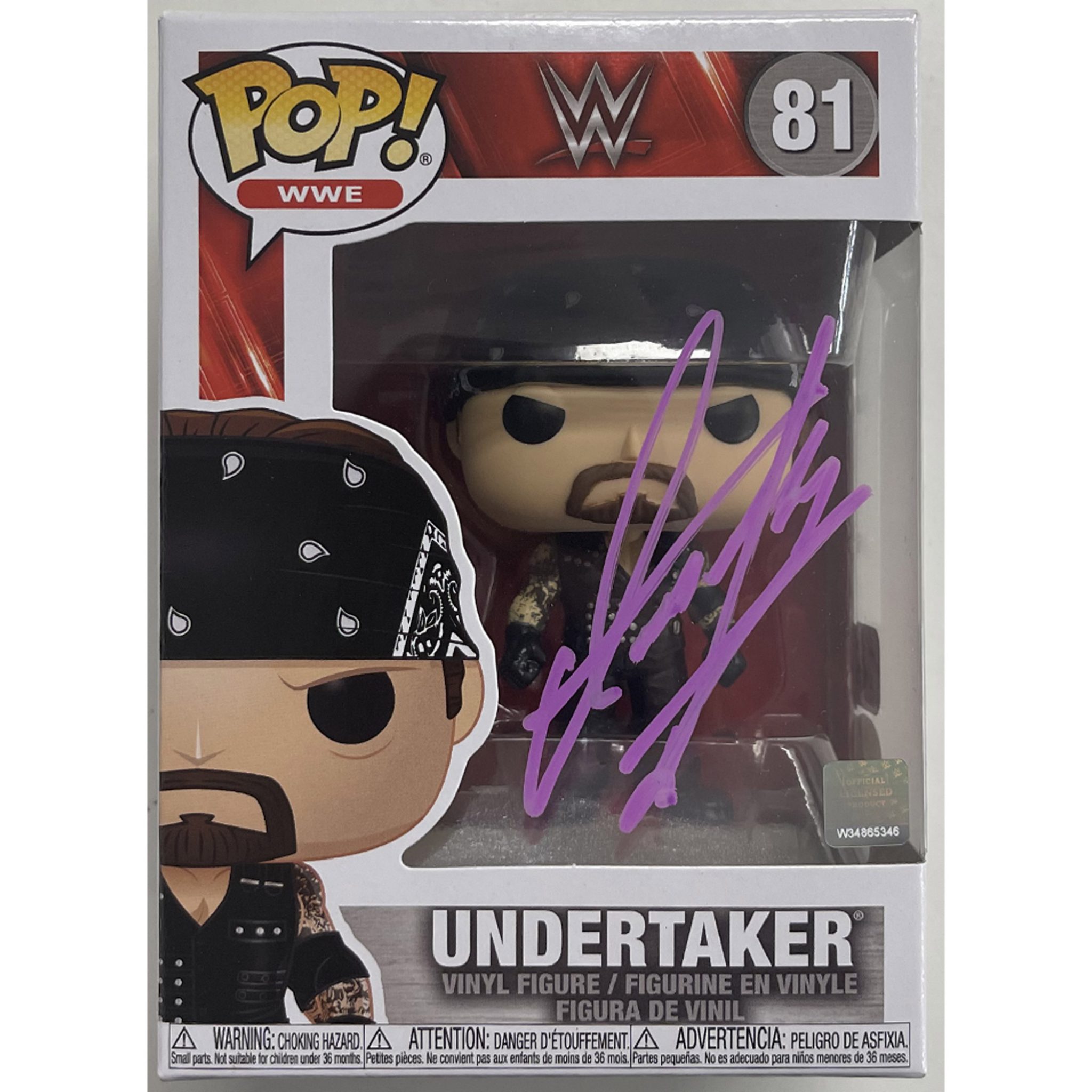 Undertaker - "WWE" #81 Autographed Funko Pop! Vinyl (JSA COA & Fiterman ...