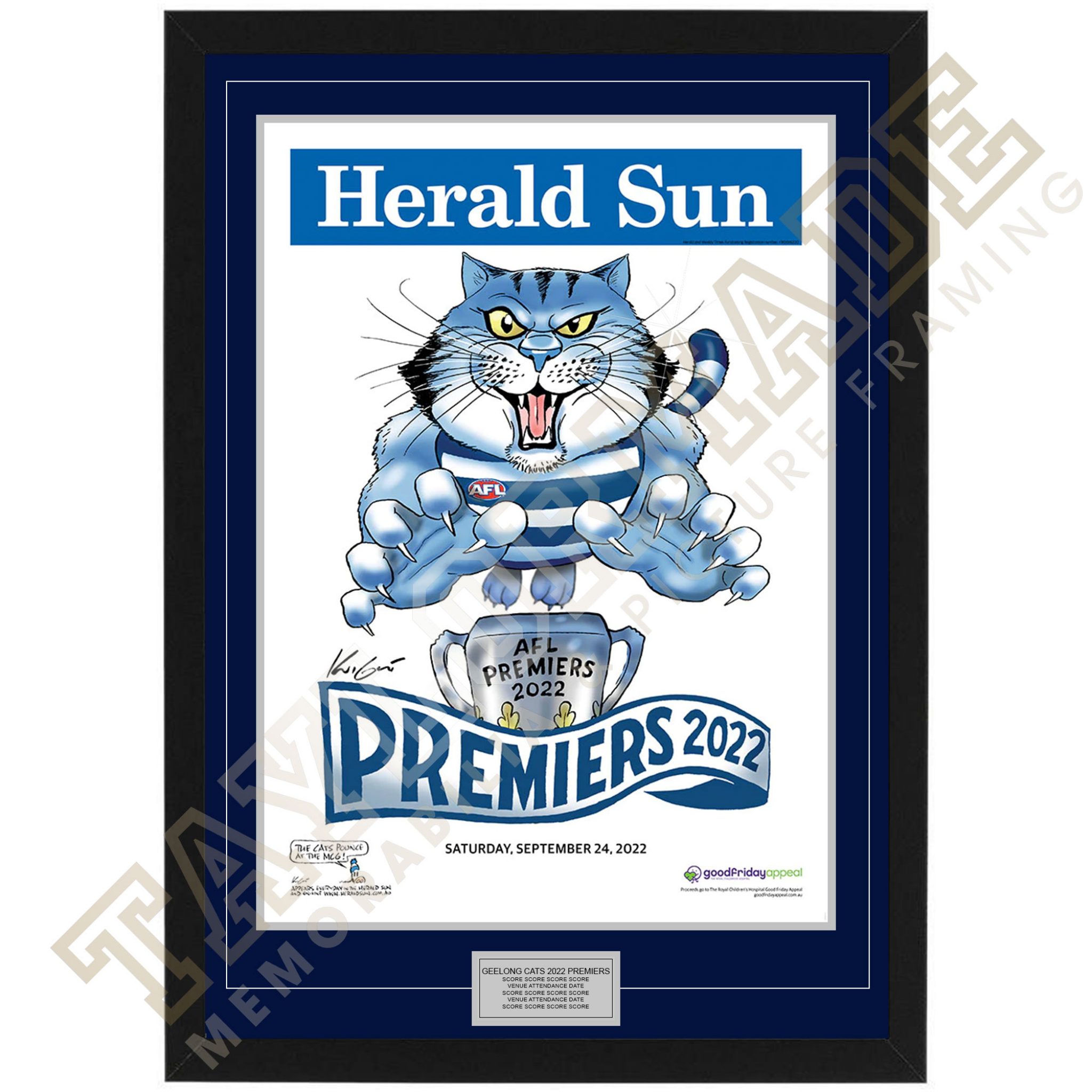 Geelong Cats – 2022 AFL Grand Final Premiership Mark Knight Deluxe With ...
