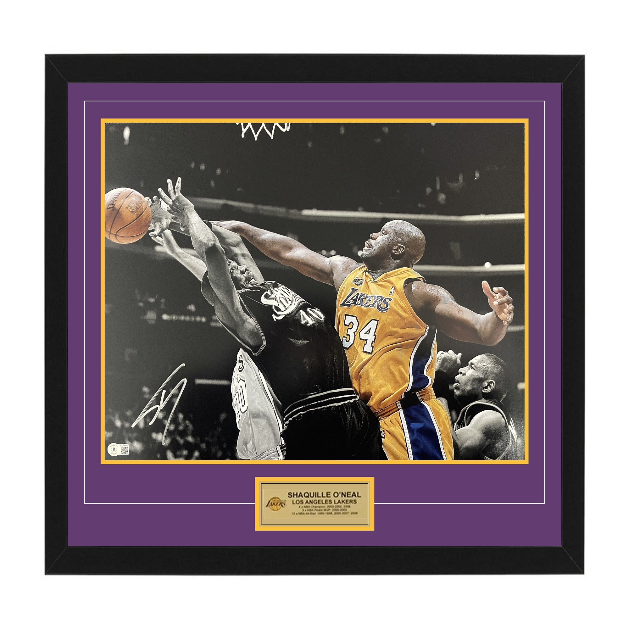 Basketball - Shaquille O'Neal Hand Signed Spalding Basketball (Beckett ...