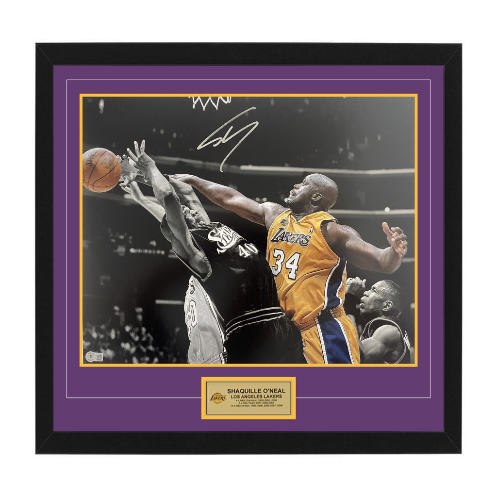 Basketball - Shaquille "Shaq" O'Neal Los Angeles Lakers Framed Large ...