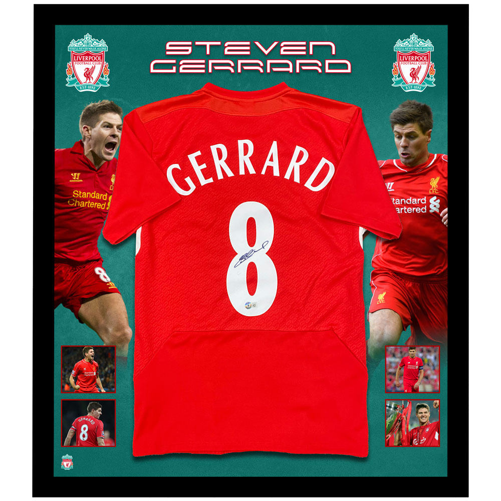 Soccer – Steven Gerrard Signed & Framed Liverpool Jersey (Beckett ...