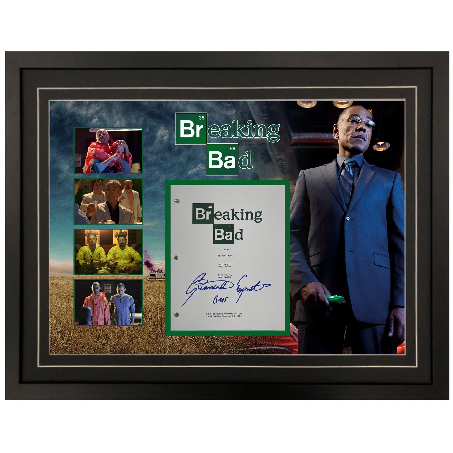Giancarlo Esposito - Signed & Framed "Breaking Bad" Movie Script Cover ...