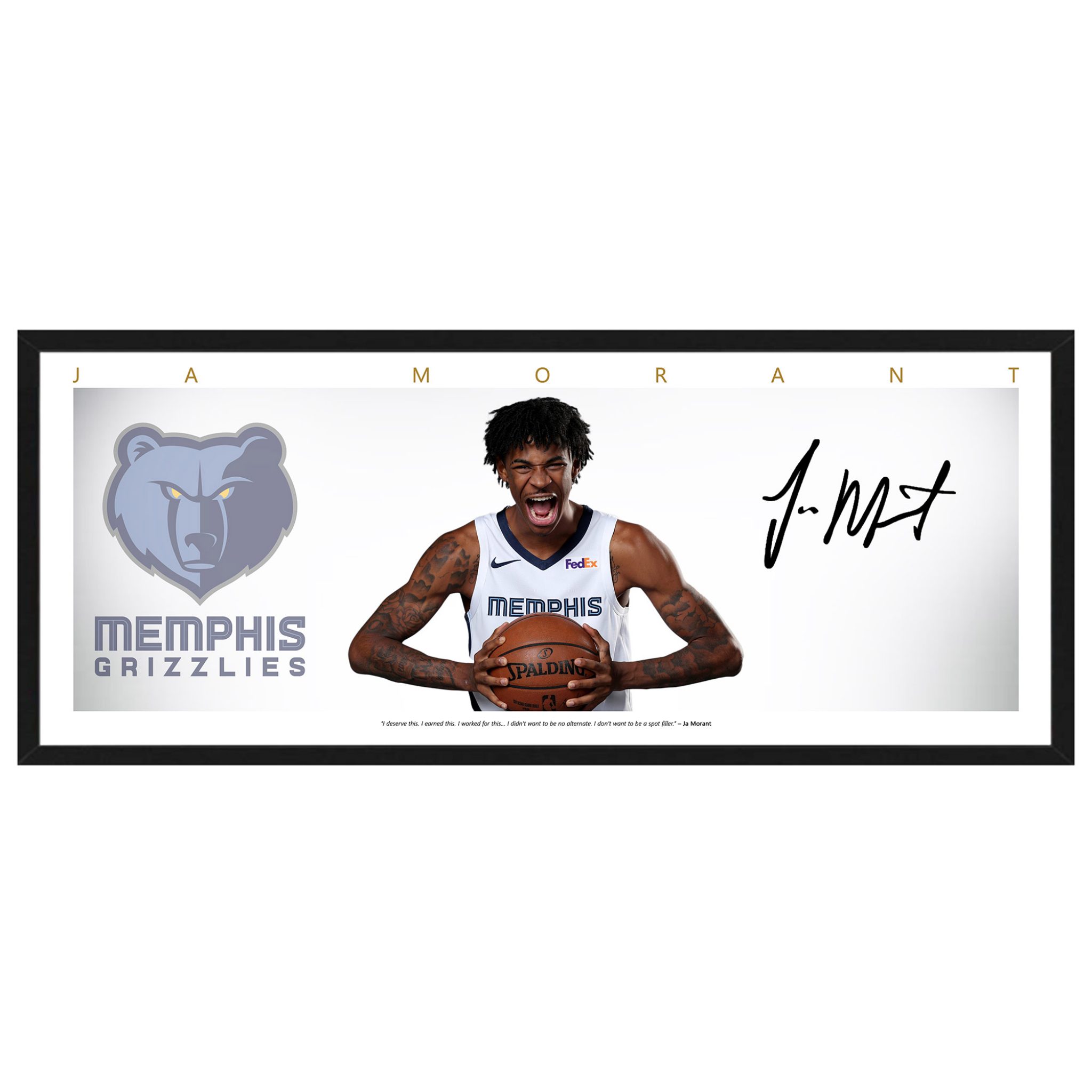 Ja Morant Memphis Grizzlies Mini Wings Framed Print | Taylormade ...