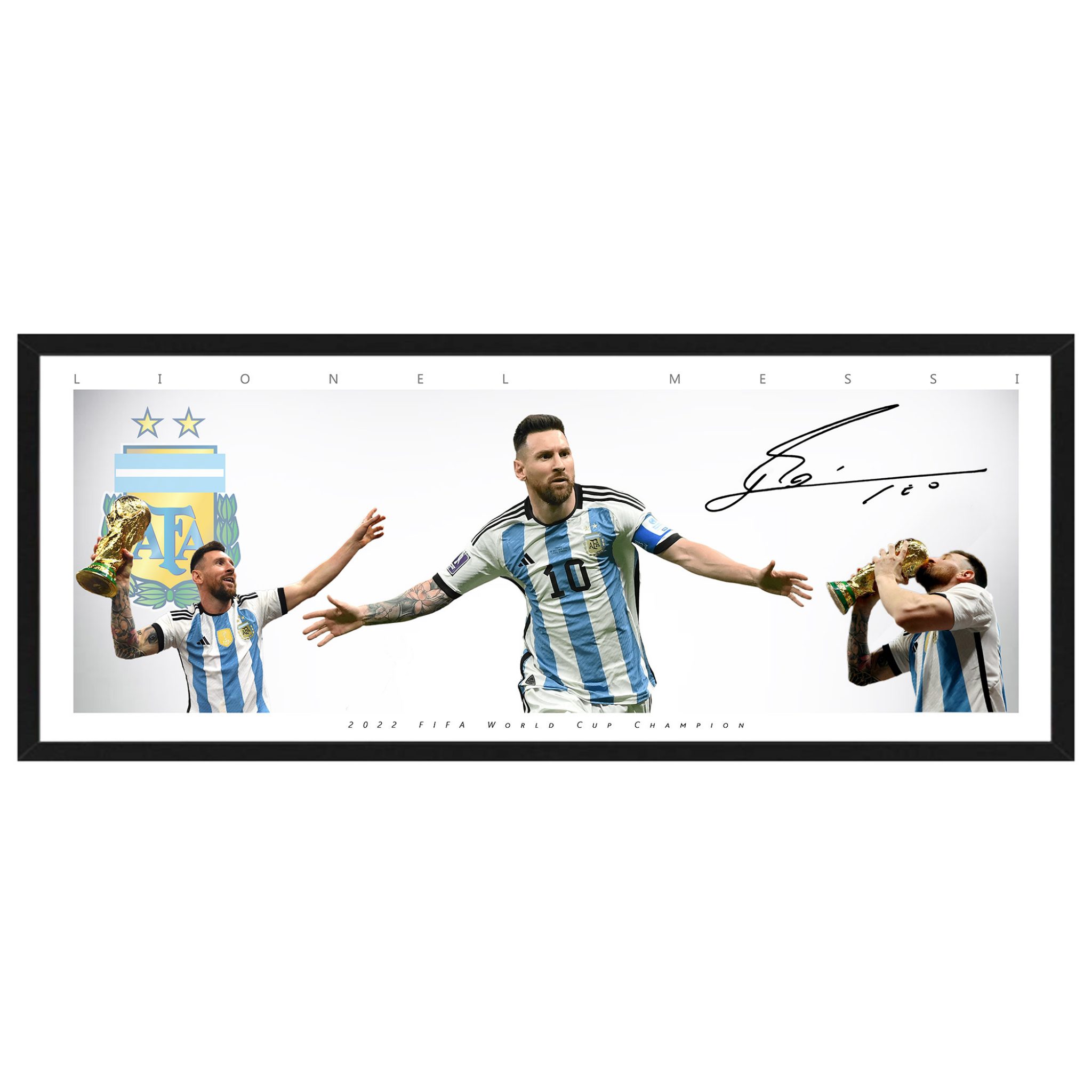 Lionel Messi Argentina 2022 World Cup Champion Mini Wings Framed Print ...
