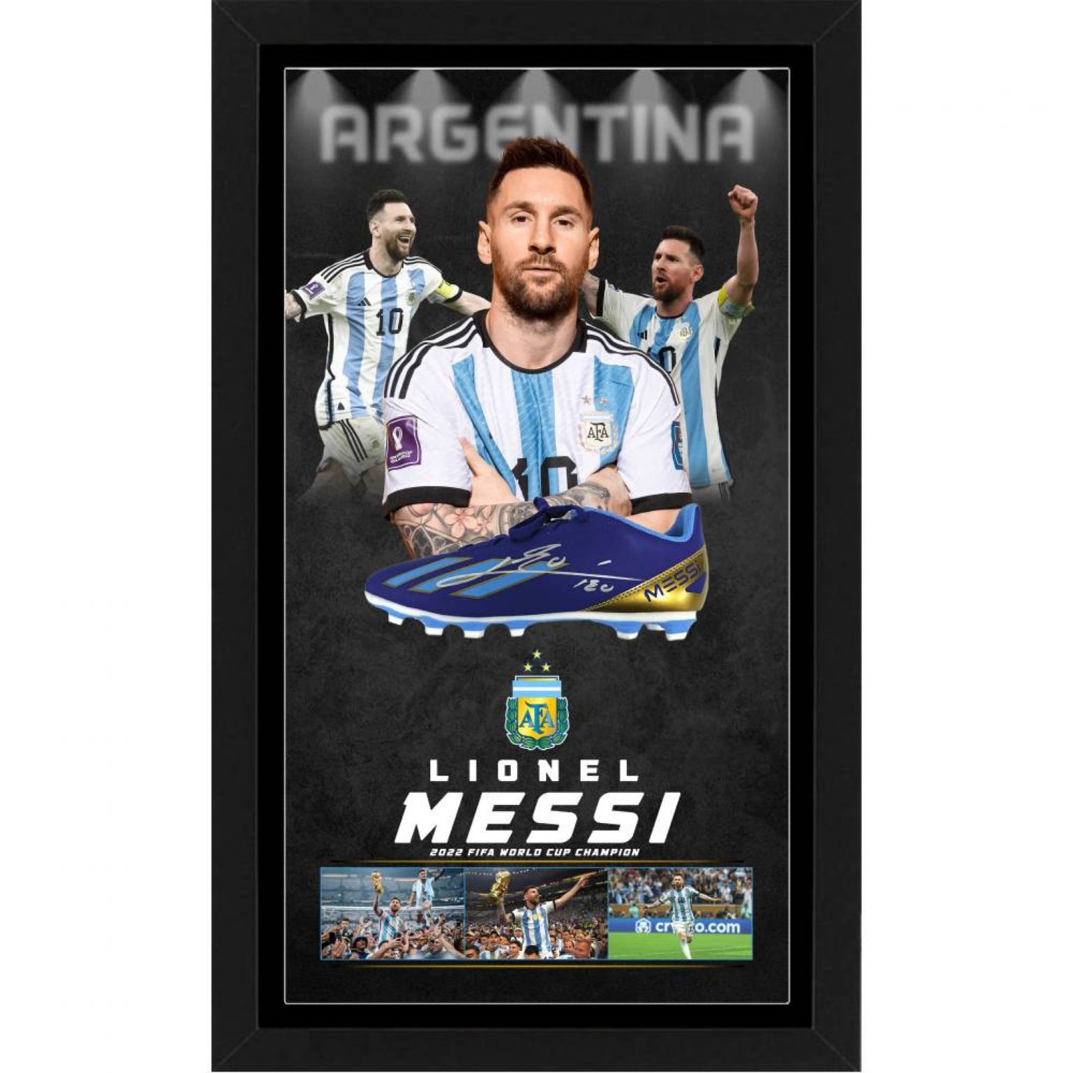 Soccer - Lionel Messi Argentina 2022 World Cup Champion Signed & Framed ...