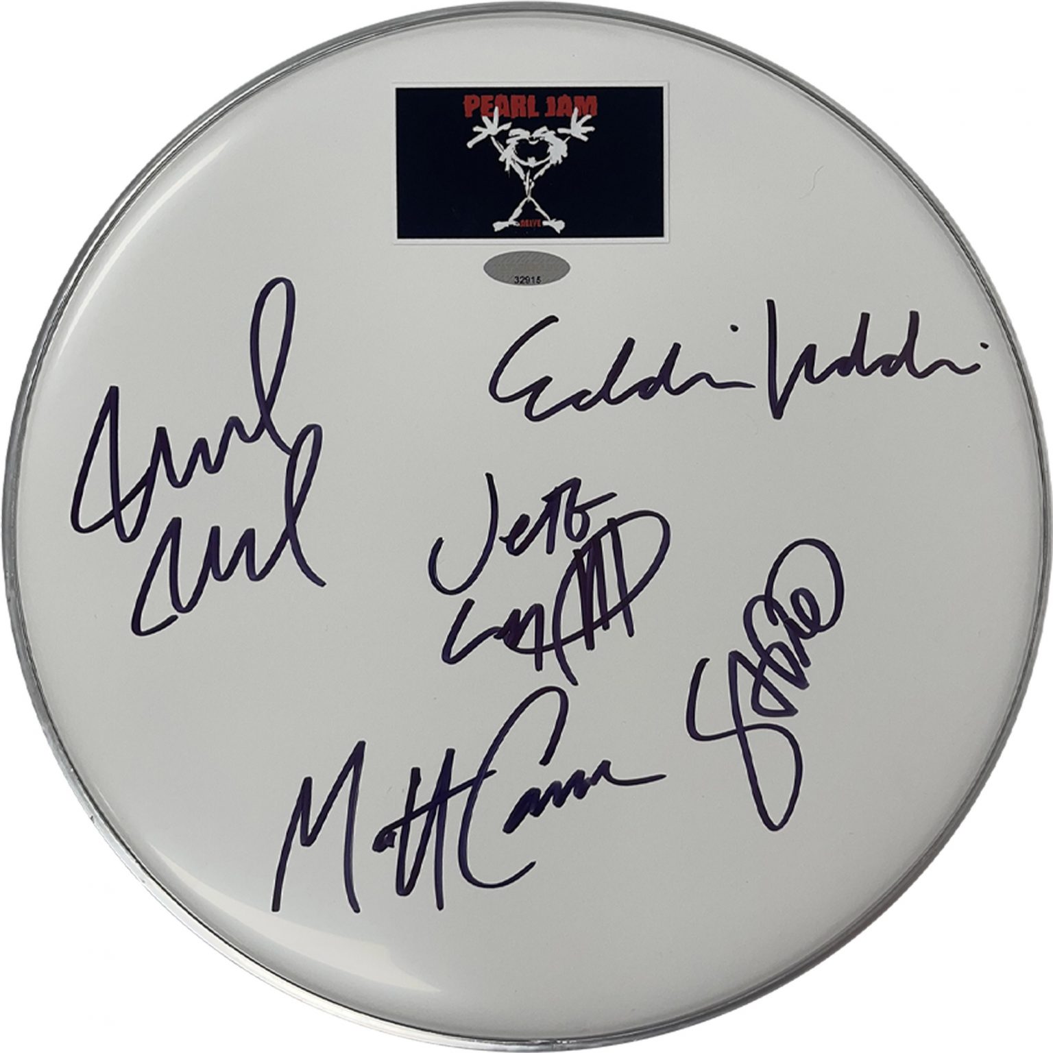 Pearl Jam - Signed & Framed Drumskin #32915 | Taylormade Memorabilia ...