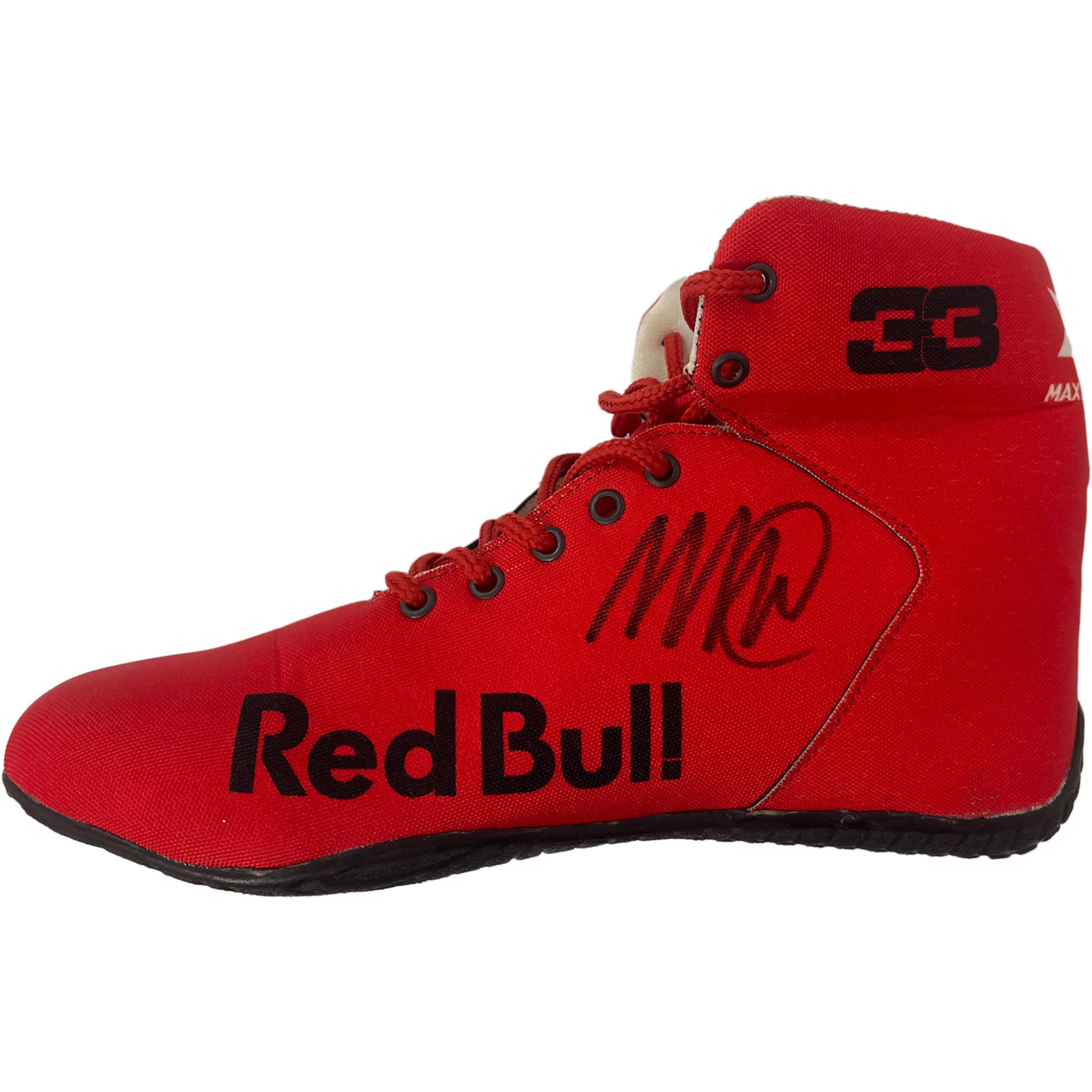 Max Verstappen - Signed & Framed Red Bull Race Shoe | Taylormade ...