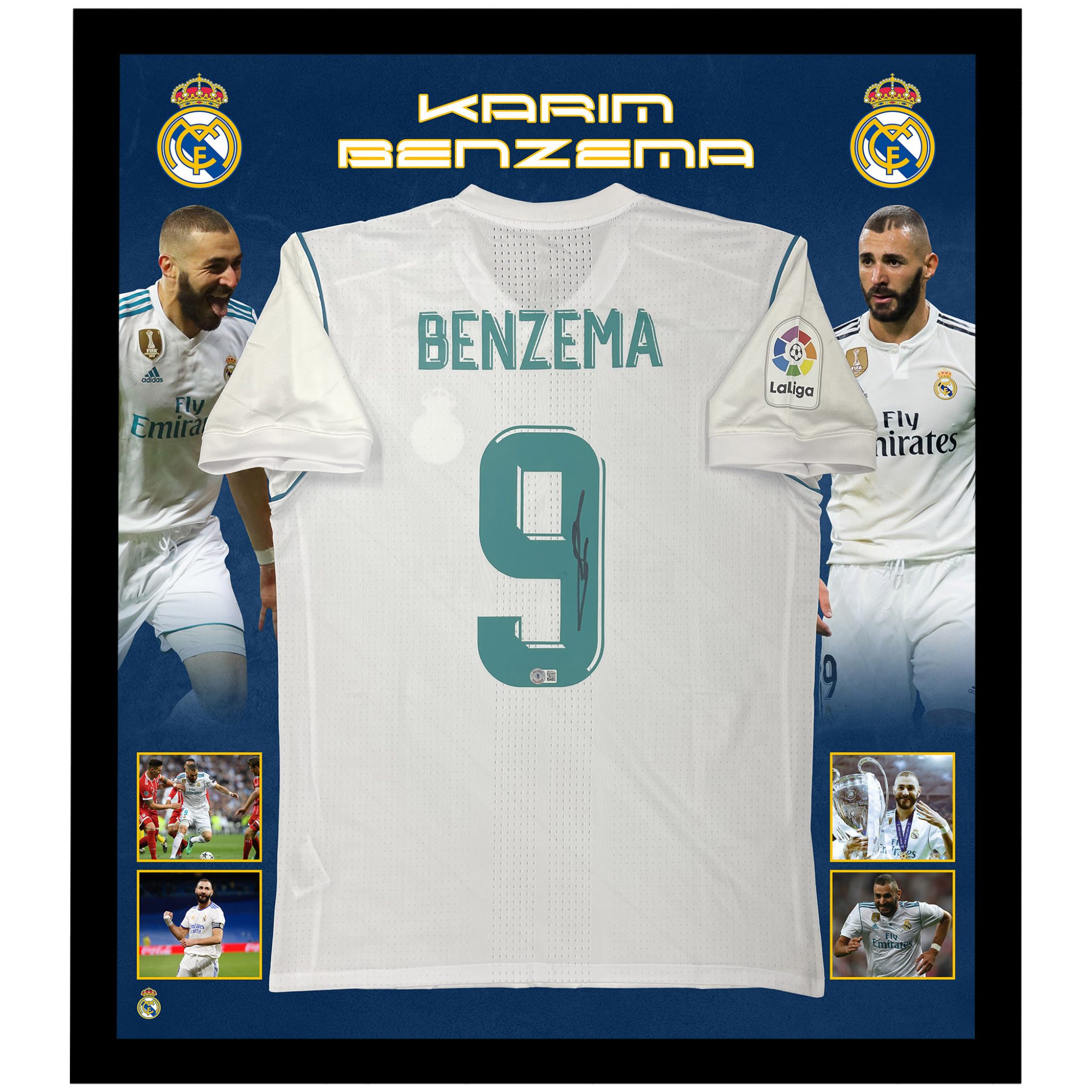 Soccer – Karim Benzema Signed & Framed Real Madrid CF (Beckett COA ...