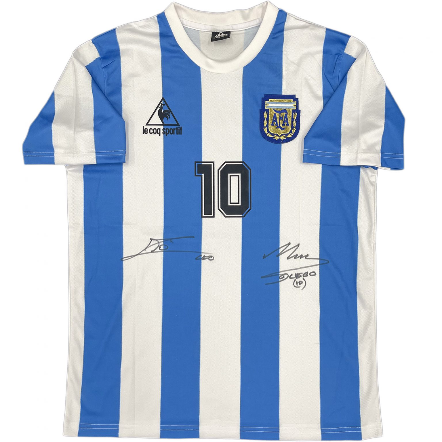 Soccer - Lionel Messi & Diego Maradona Dual Signed & Framed "Double ...