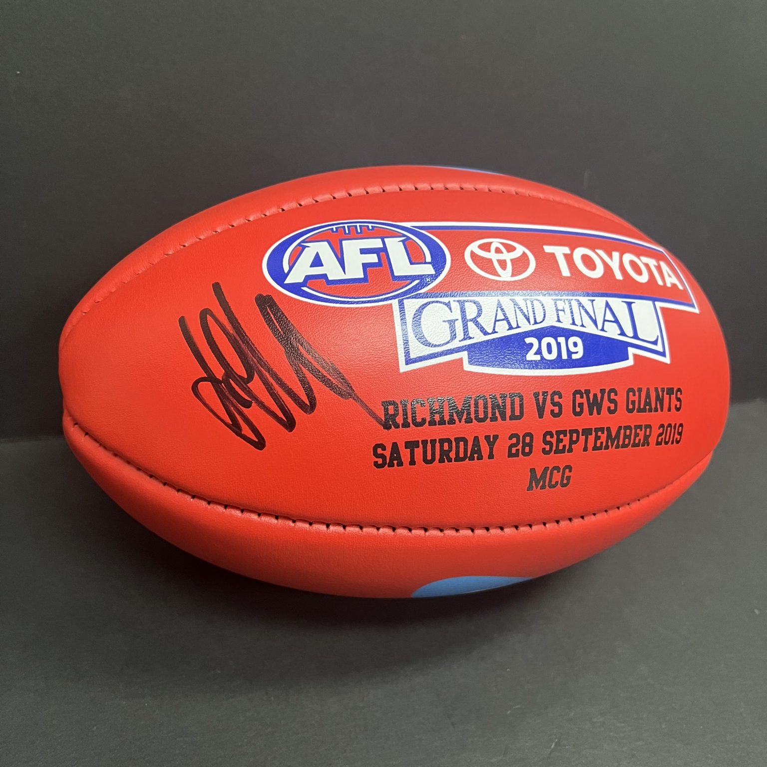 Richmond Tigers - Trent Cotchin Hand Signed Sherrin 2019 Grand Final ...