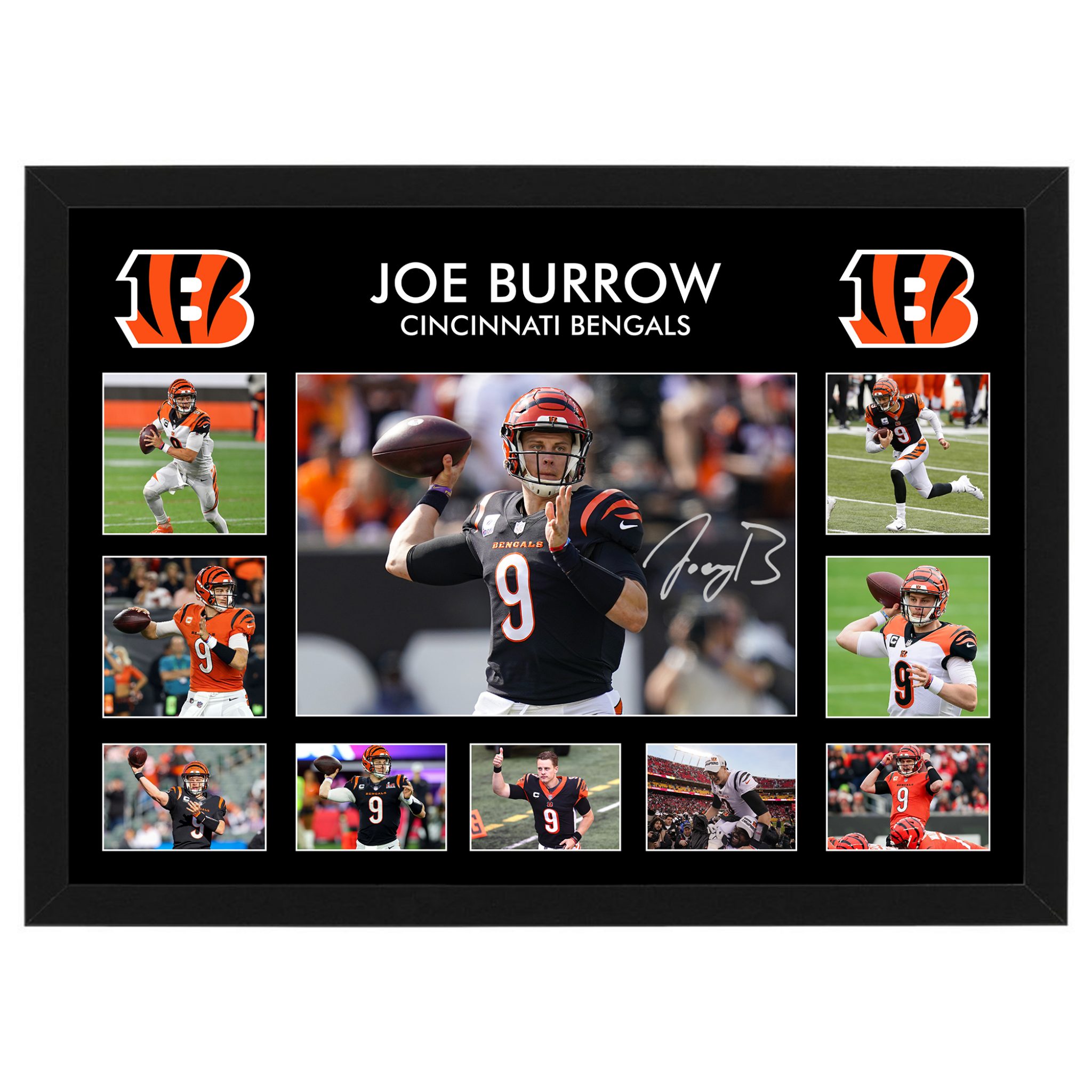 NFL - JOE BURROW Cincinnati Bengals Framed Large Photo Collage ...