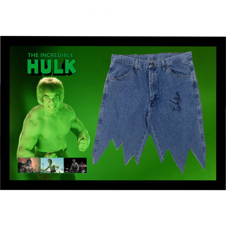 Lou Ferrigno - "The Incredible Hulk" Signed & Framed Ripped Denim ...