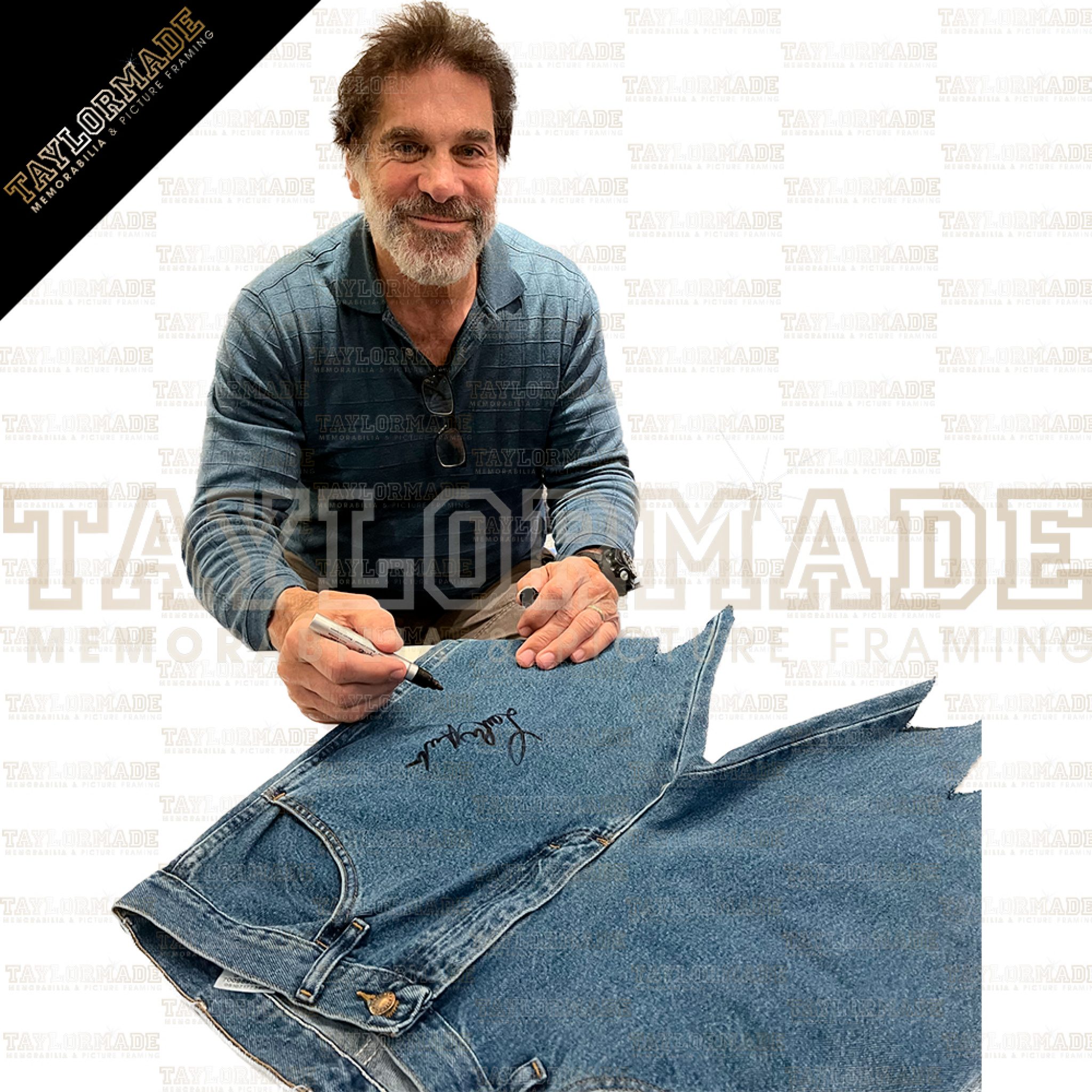 Lou Ferrigno - "The Incredible Hulk" Signed & Framed Ripped Denim ...