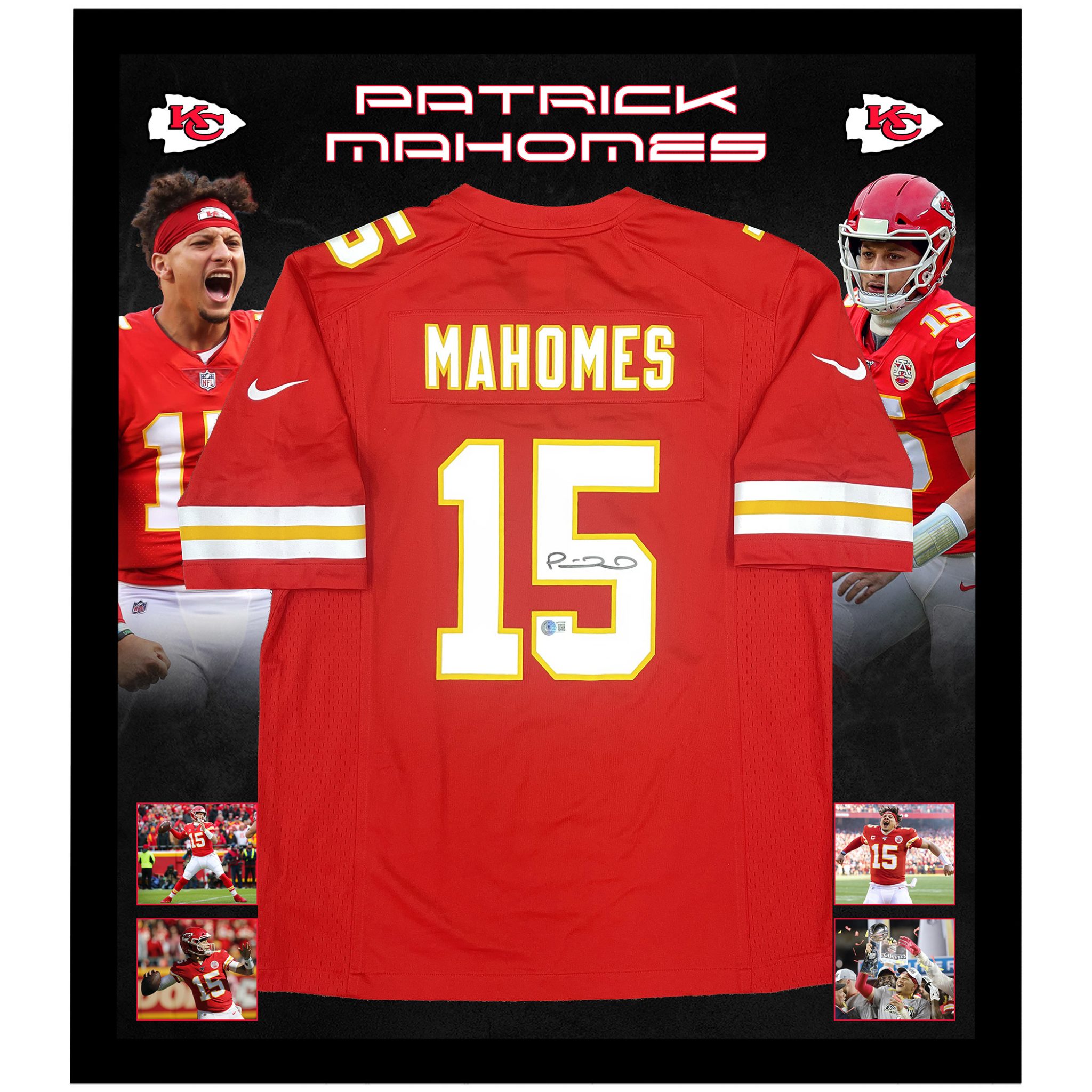 NFL – PATRICK MAHOMES Signed & Framed Nike Kansas City Chiefs Jersey ...